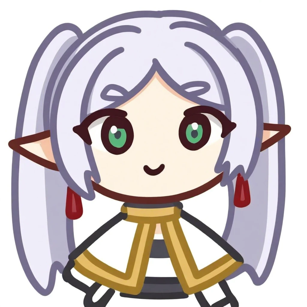 ,1girl,frieren,green eyes,grey hair - SeaArt AI