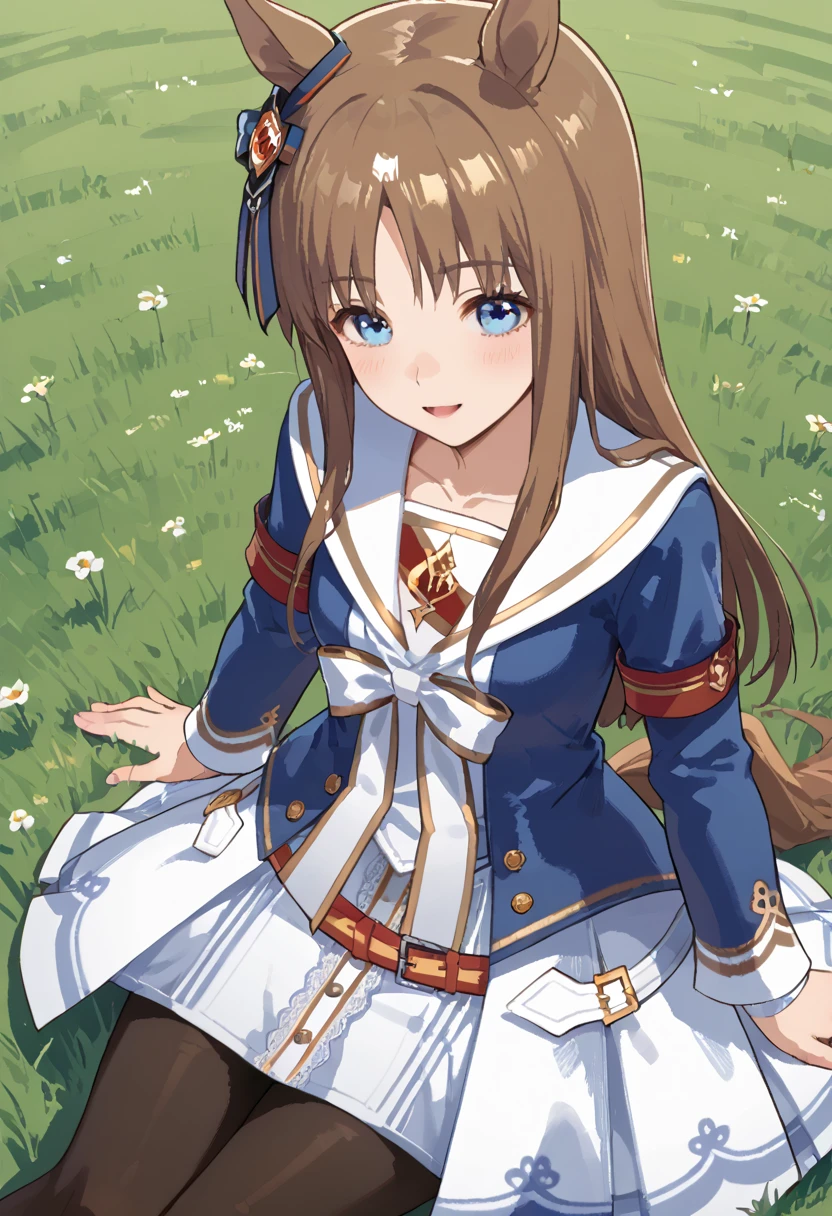 ,umagw, horse ears, horse tail, blue eyes, hair bow - SeaArt AI