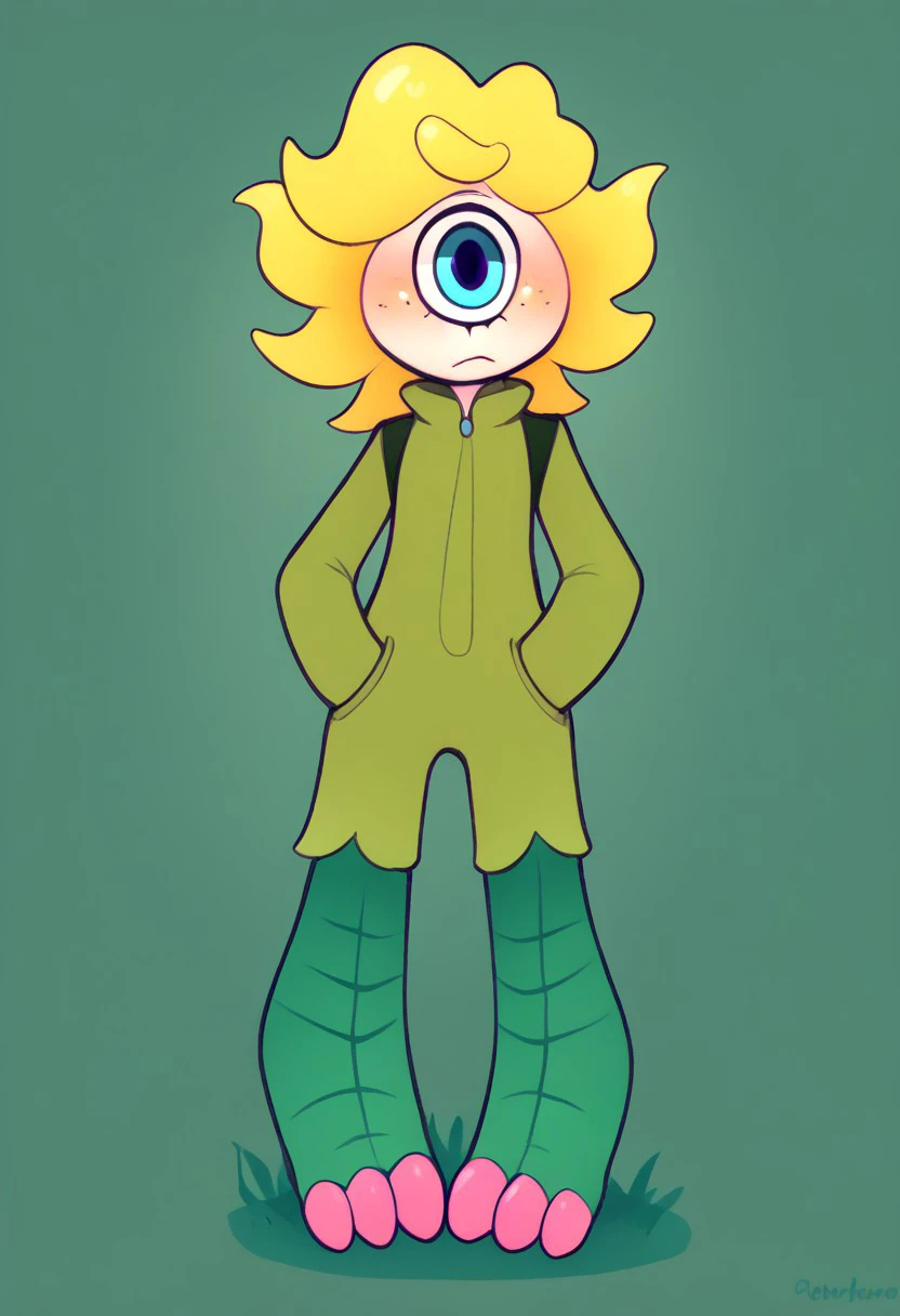 (vb_petals,1boy, plant monster,monster boy,trap,unibrow,femboy - SeaArt AI