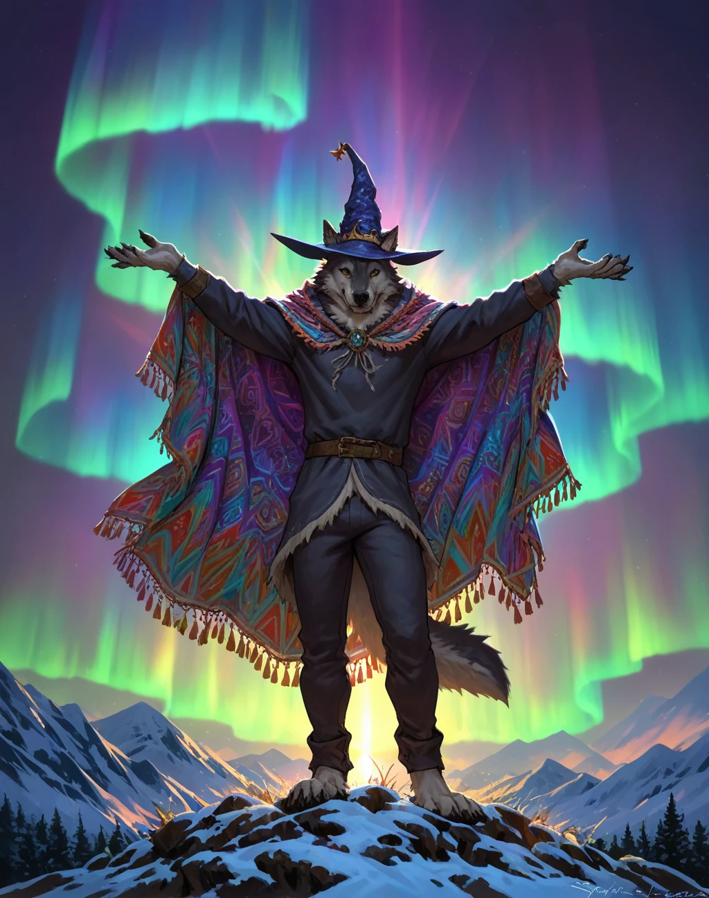 Masterpiece, best quality, dangpa, tarran fiddler, anthro, wolf - SeaArt AI