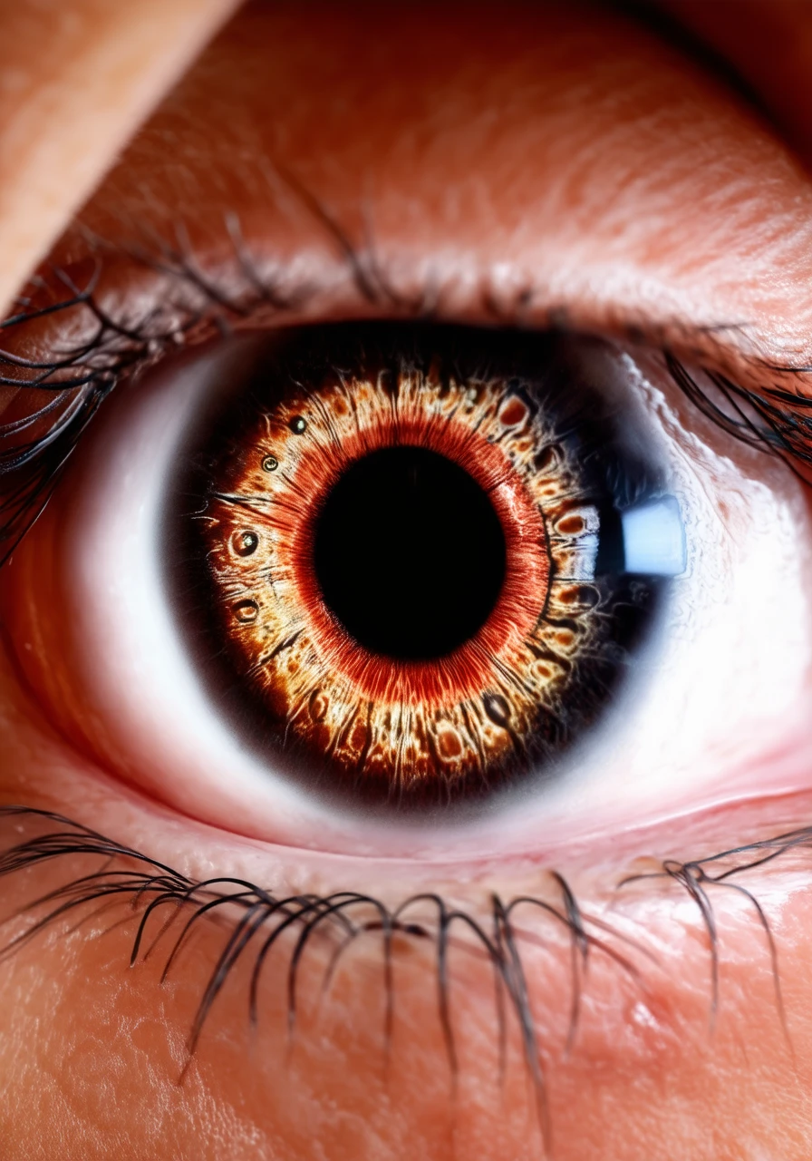 Detailifier,An extreme close-up of a human eye, showcasing the ...