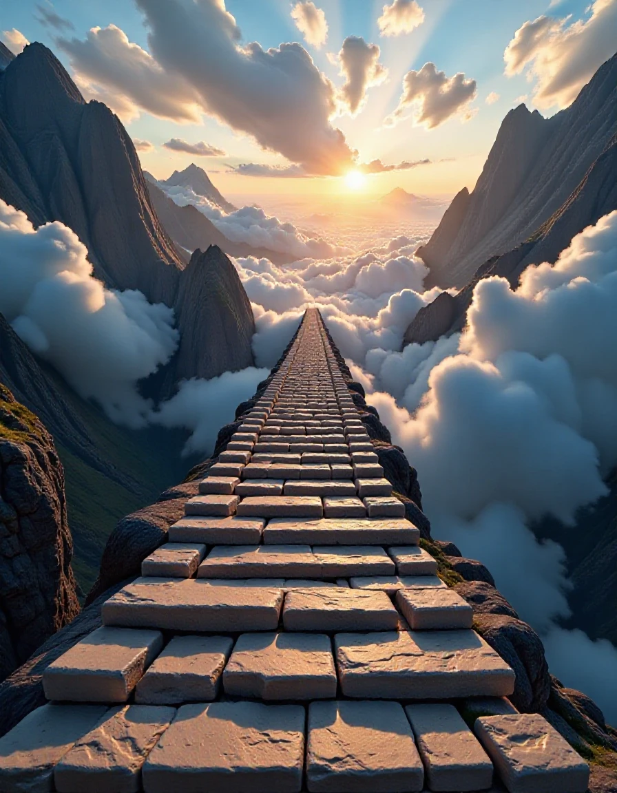 Stairway to heaven. Hyperrealistic, 4K, HDR, higly detailed - SeaArt AI