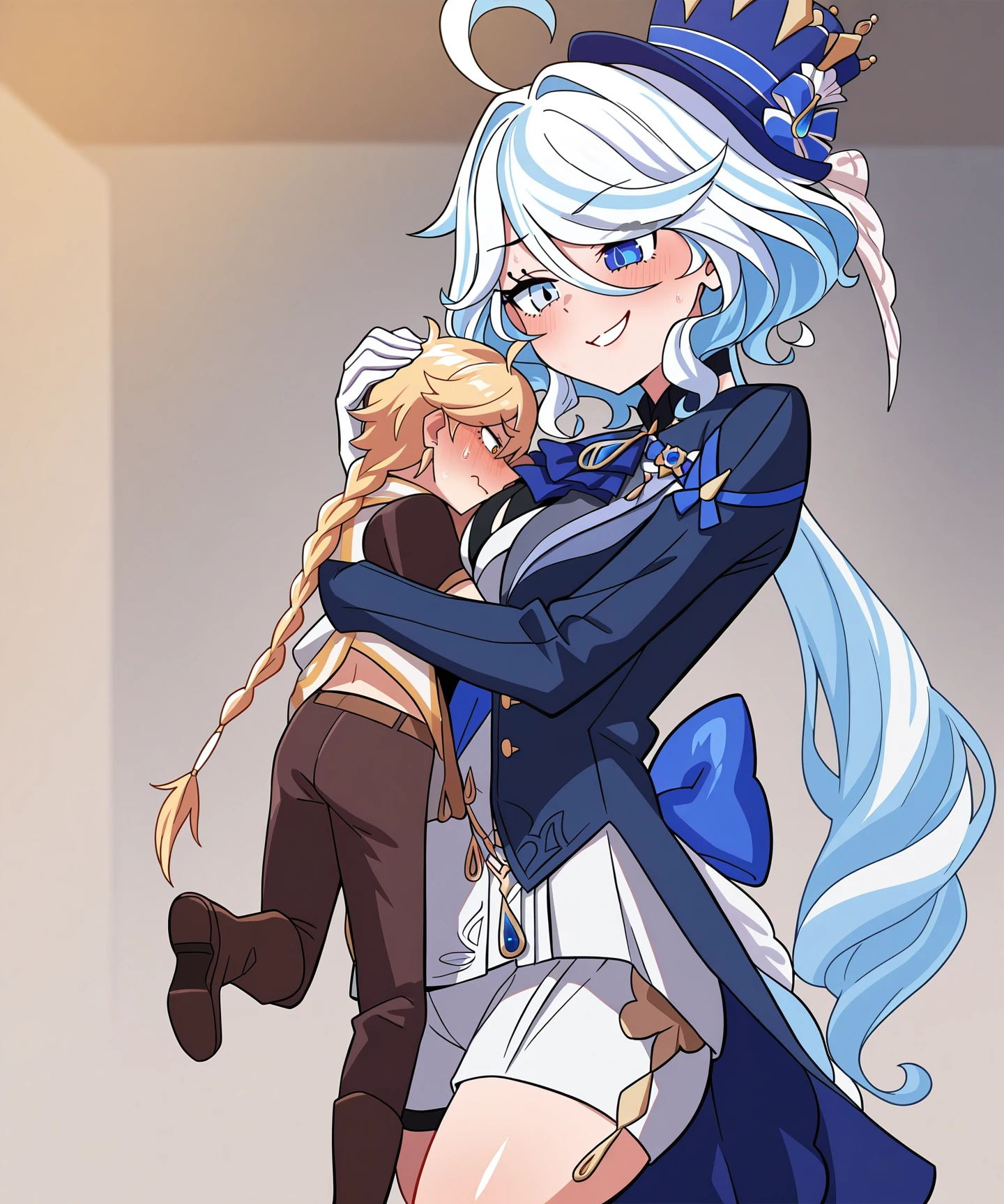 (masterpiece,best quality), 1girl, 1boy, (furina, aether:1.1 - SeaArt AI