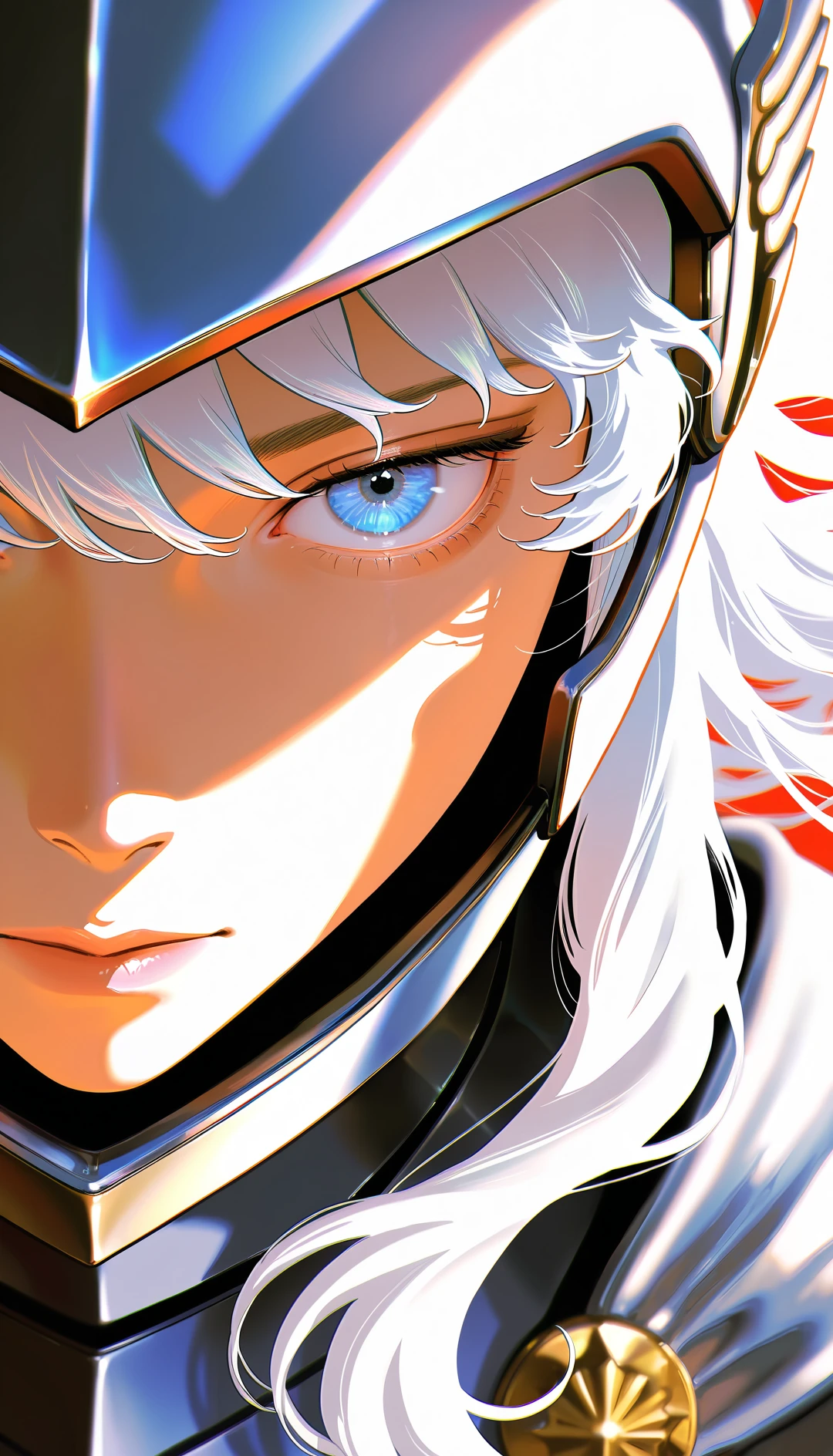 1boy, griffith (berserk), berserk, nisino2222, androgynous, armor ...