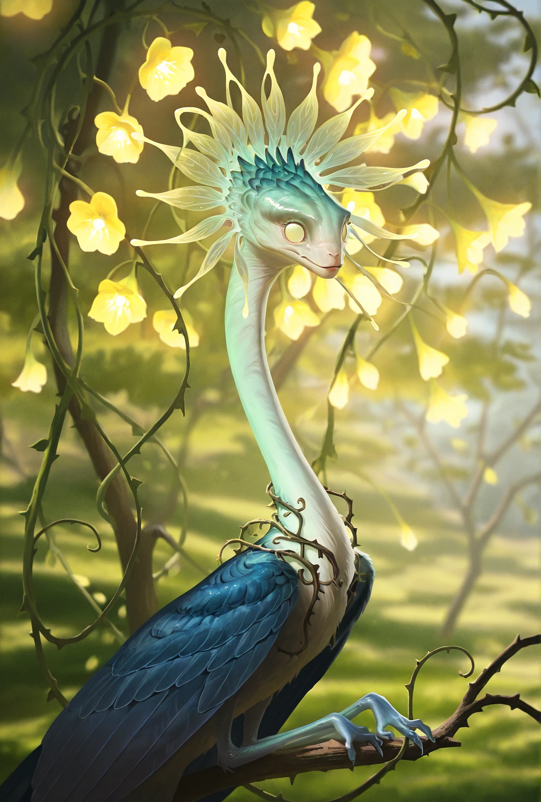 Masterpiece, best quality, ultra-detailed, highly aesthetic, avian girl ...