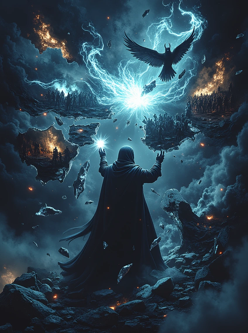 Newfantasycore. image of a shattered vision of a dark fantasy mage ...