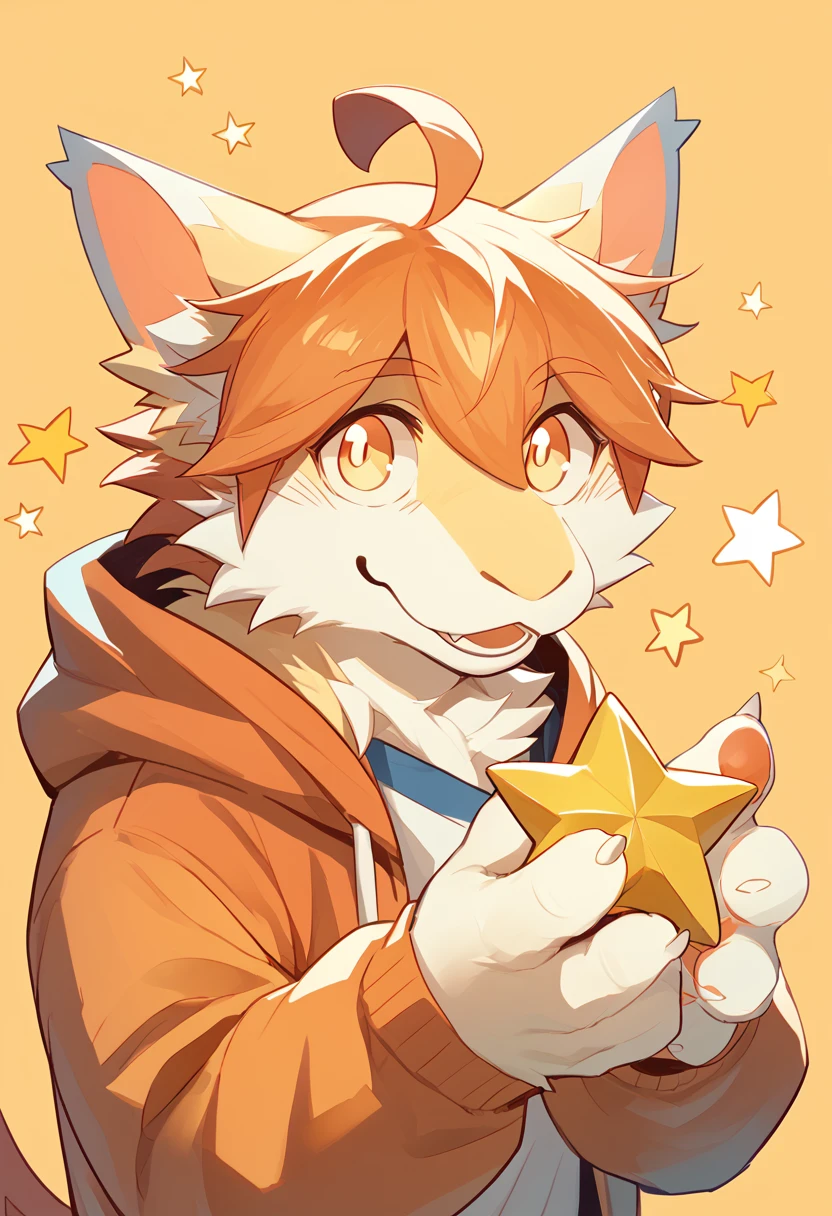 Score_9, score_8_up, score_7_up, by kuttoyaki, furry, ahoge, orange ...