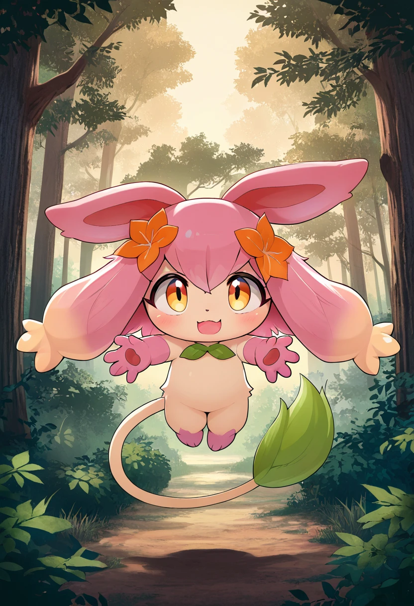 Flopie, furry, chibi, flopie, floating