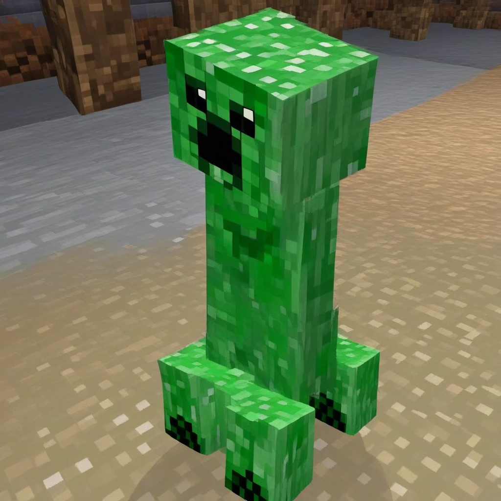 Source_furry, armless, 4 legs, feral, creeper, minecraft, green fur ...