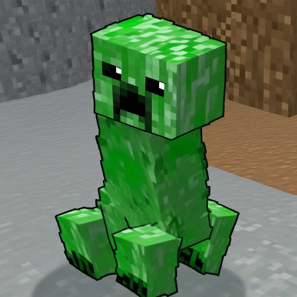 Source_furry, armless, 4 legs, feral, creeper, minecraft, green fur ...