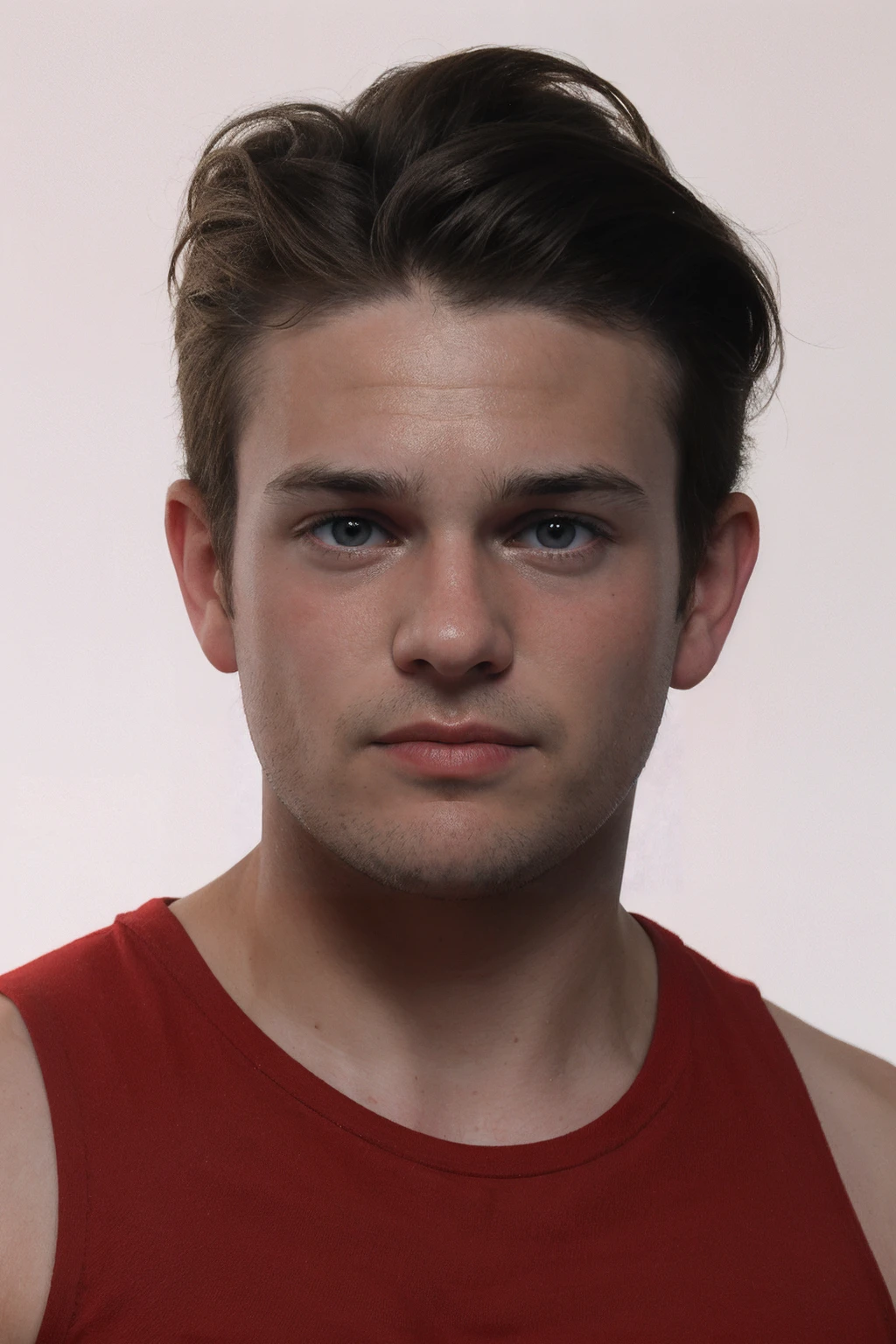 Close-up photo, cameronperson, wearing red tank to - SeaArt AI