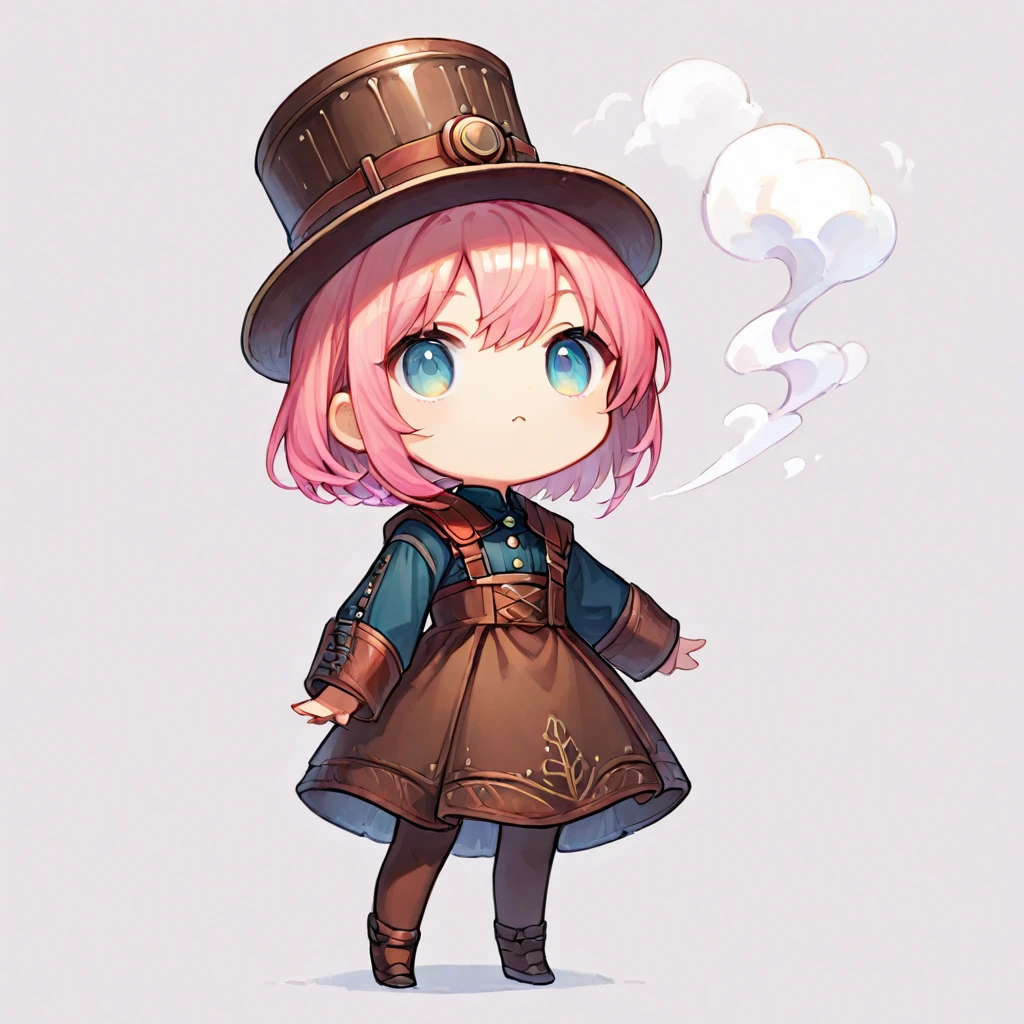 Masterpiece, best quality, 1girl, full body, chibi:0.01, steam punk ...