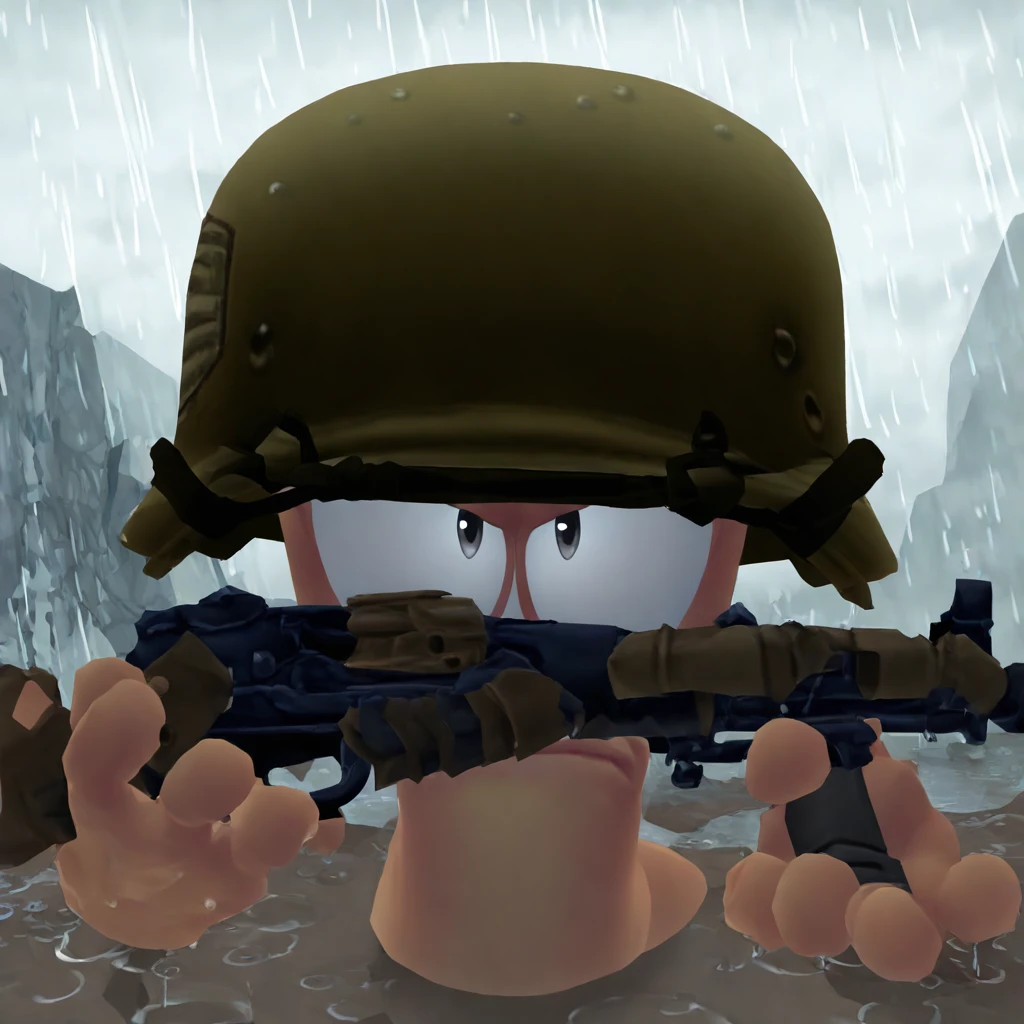 Wormsteam17, mayhemworm, soldier worm, 1worm, solo, eyebrowless - SeaArt AI