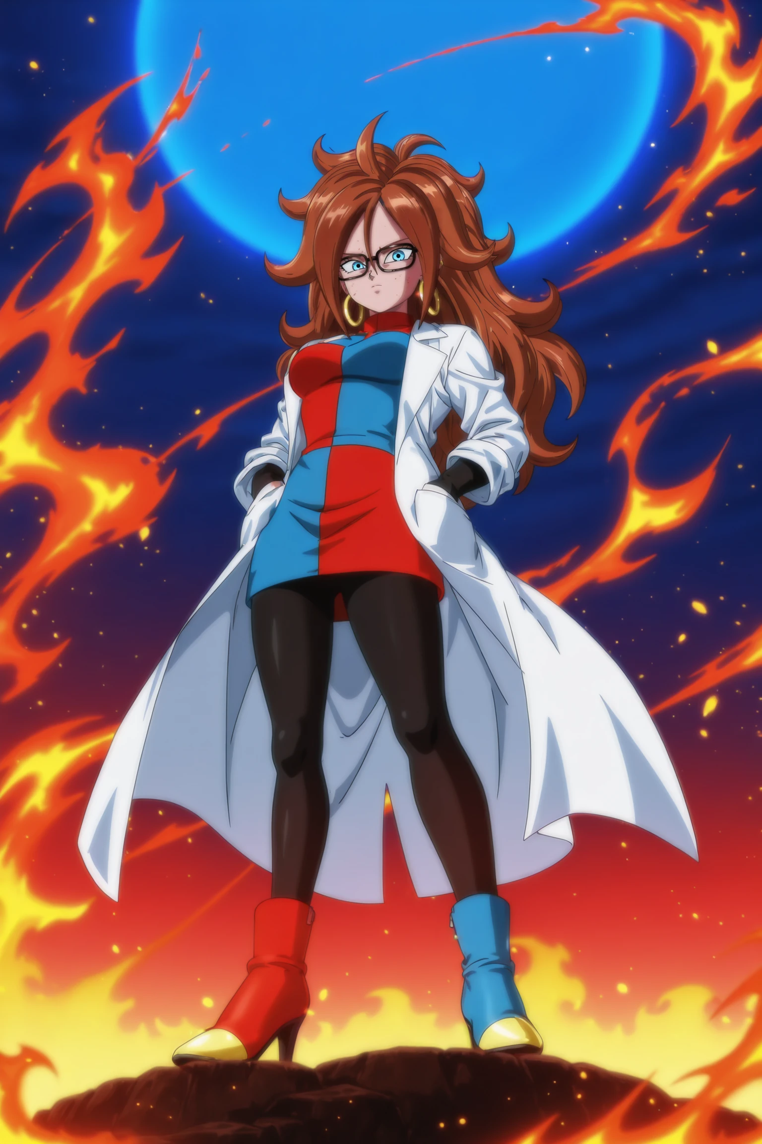 Anime screencap, absurdres, high quality, android 21, human, 1girl ...