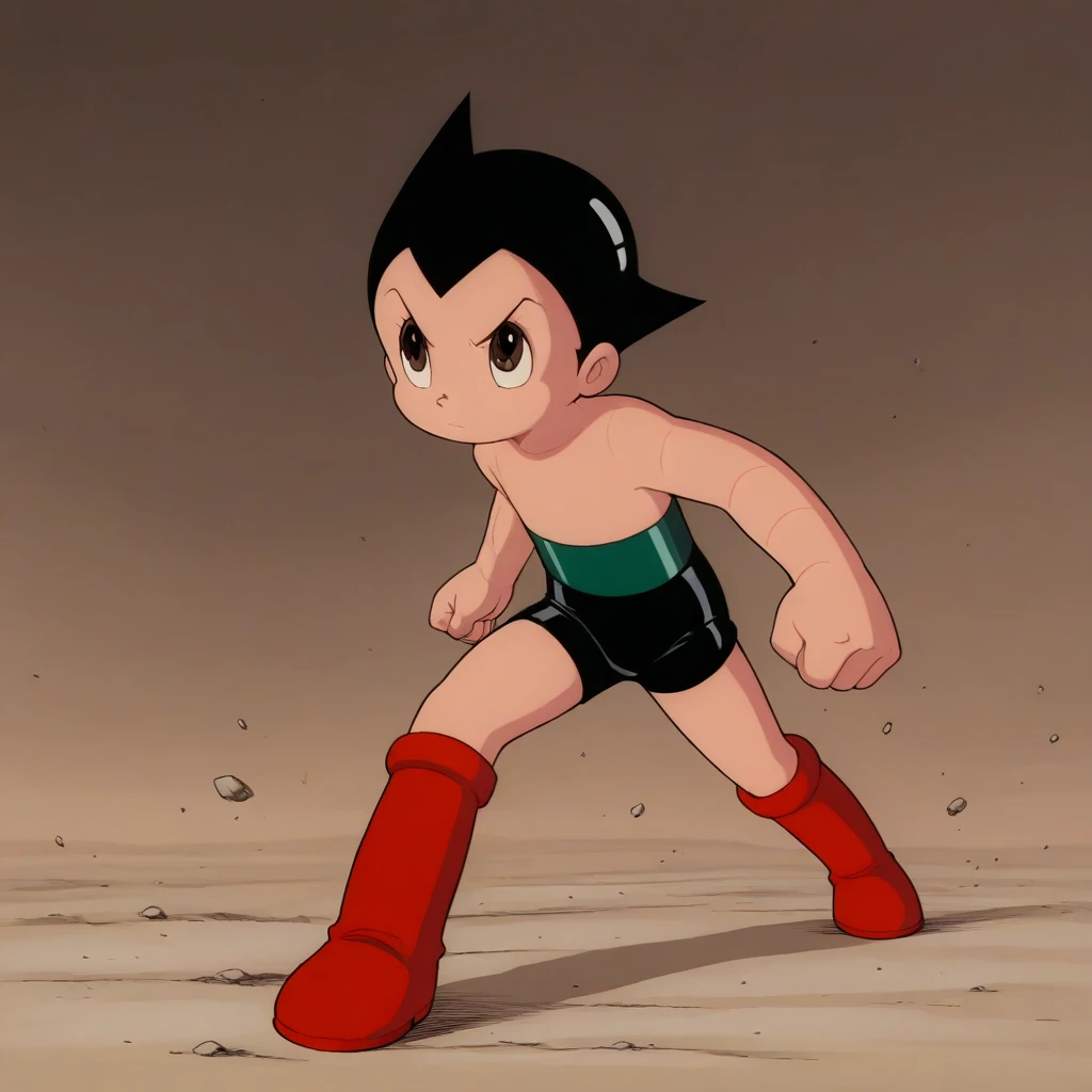Masterpiece, best quality, AstroBoy, 1boy, solo, black hair, short hair ...