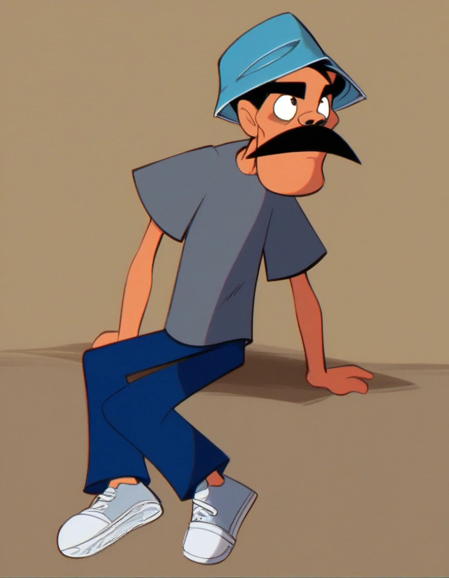 Don_ramon, solo, shirt, black hair, 1boy, hat, short sleeves - SeaArt AI