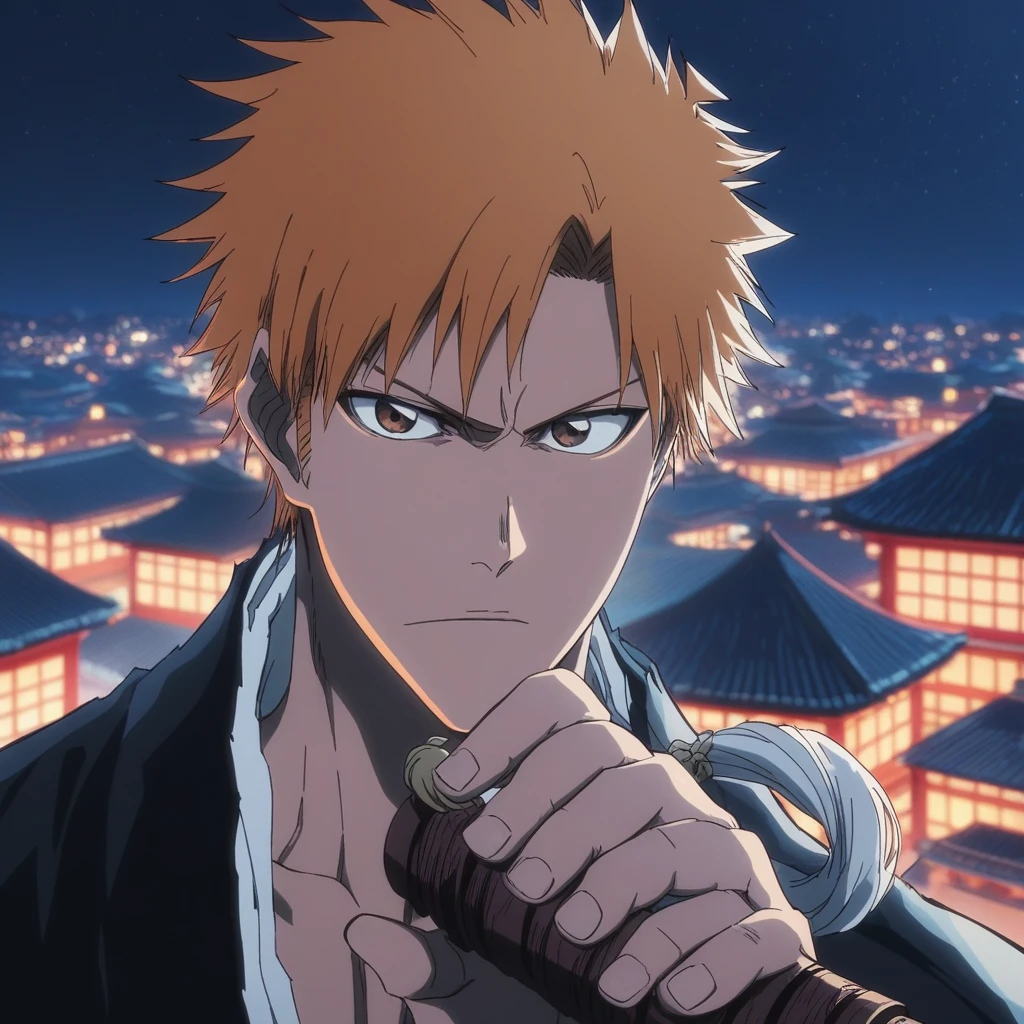 Bleach,BleachAnimeStyle,BleachTybwStyle, 1boy, male focus, kurosaki ...