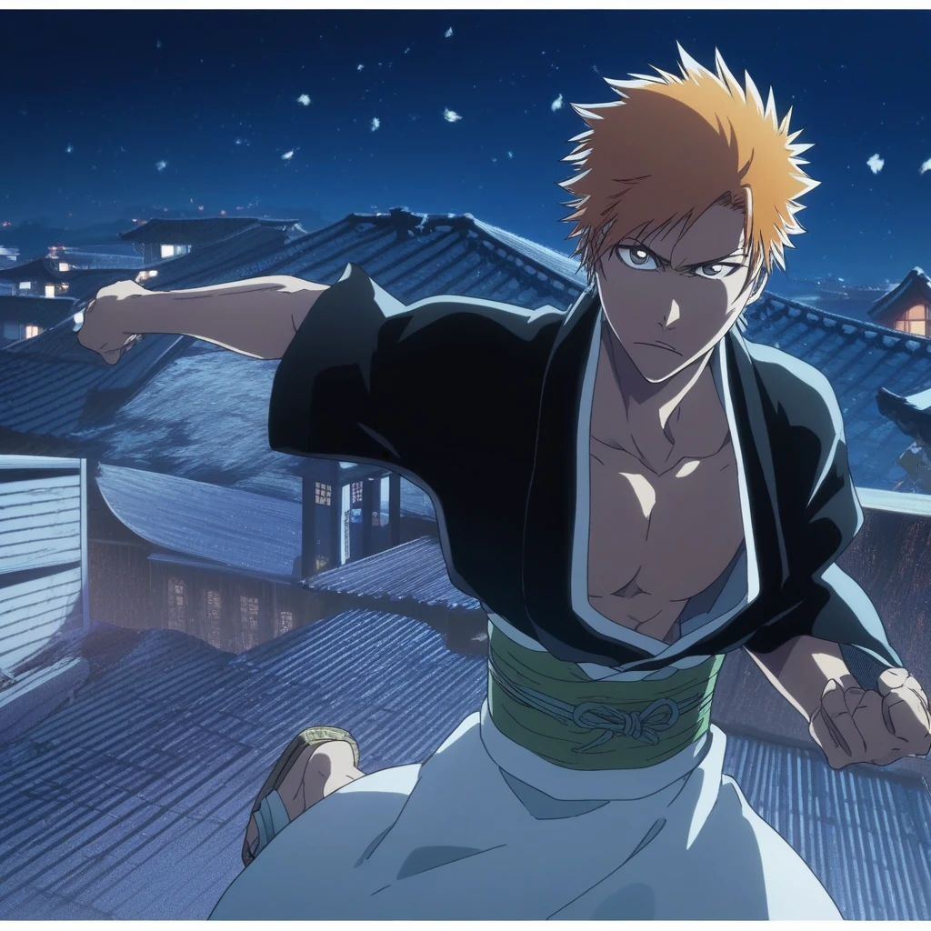 Bleach,BleachAnimeStyle,BleachTybwStyle, 1boy, male focus, kurosaki ...