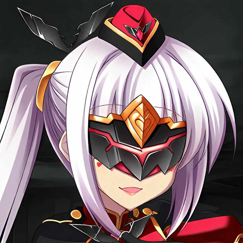 Bow hairband, smile, side ponytail, brainwashed-visor, flight attendant ...