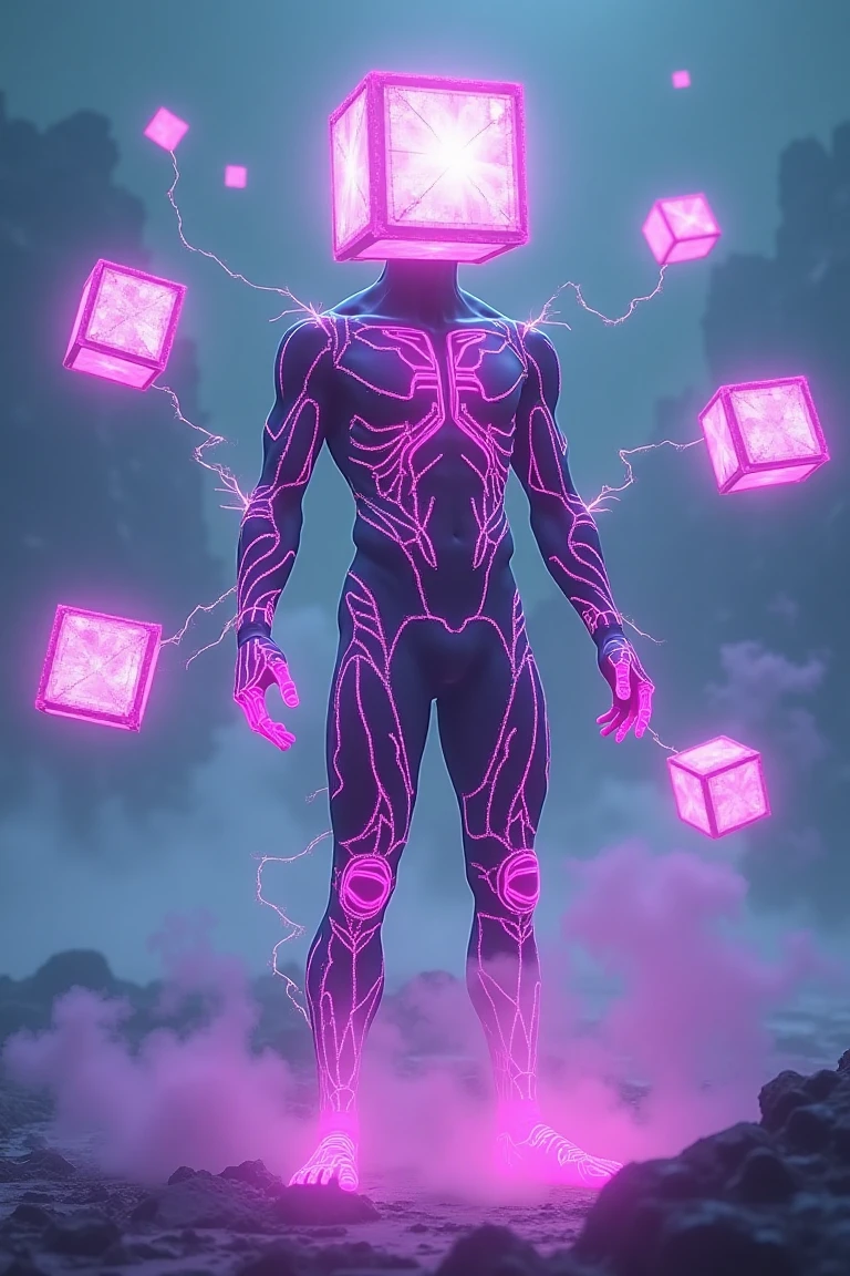 A close up of a person with a box on their head - SeaArt AI