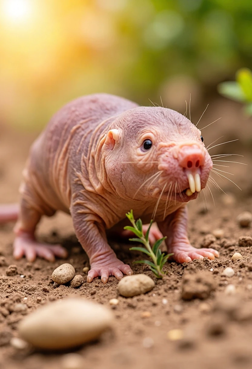 There is a small animal that is standing in the dirt - SeaArt AI