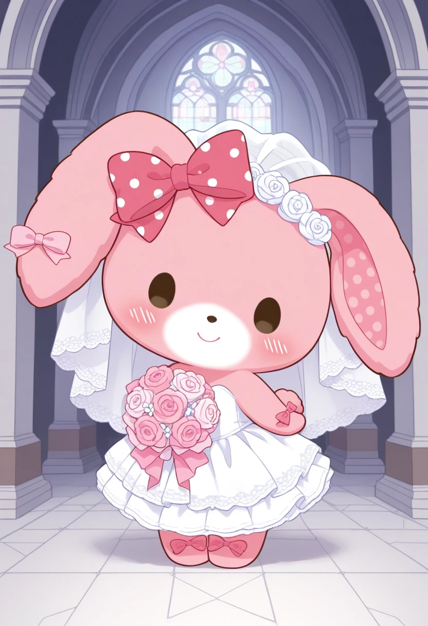 Best quality, masterpiece, bonbonribbon, polka dot bow, polka dot ...