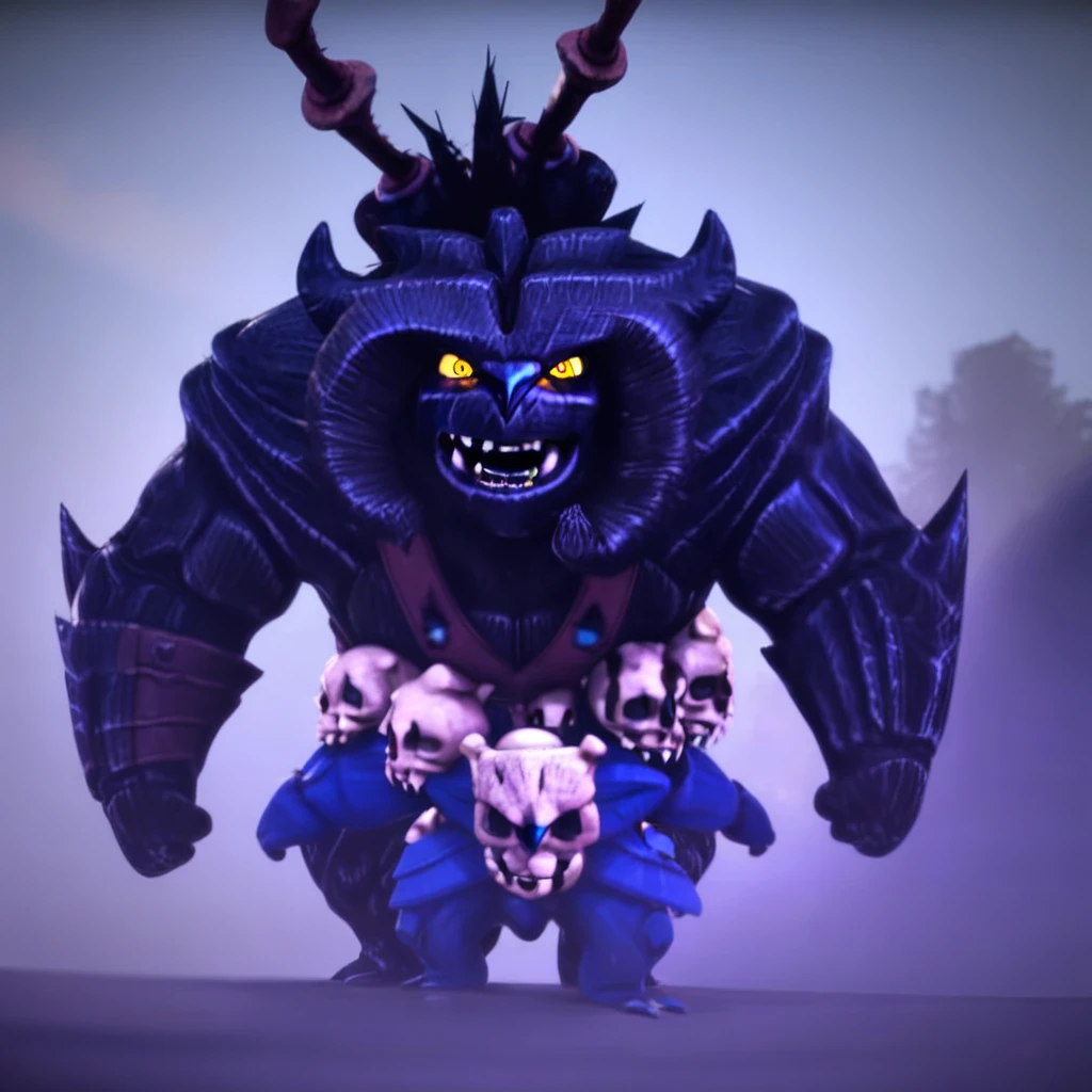 Holding, dark, fangs, helmet, sheath, black hair, smile, armor - SeaArt AI