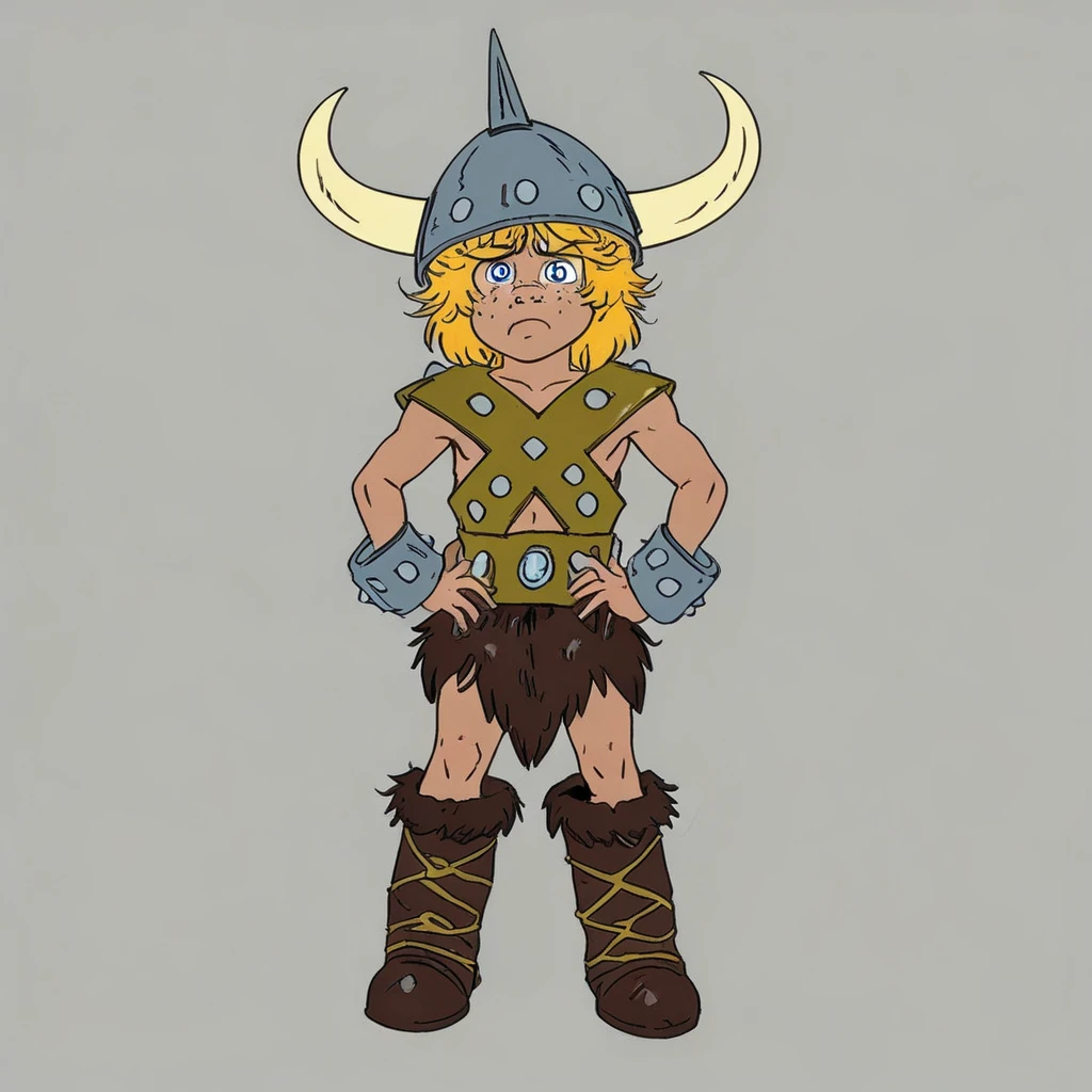 Bobbythebarbarian, 1boy, solo, Young, Viking boy, Blue eyes - SeaArt AI