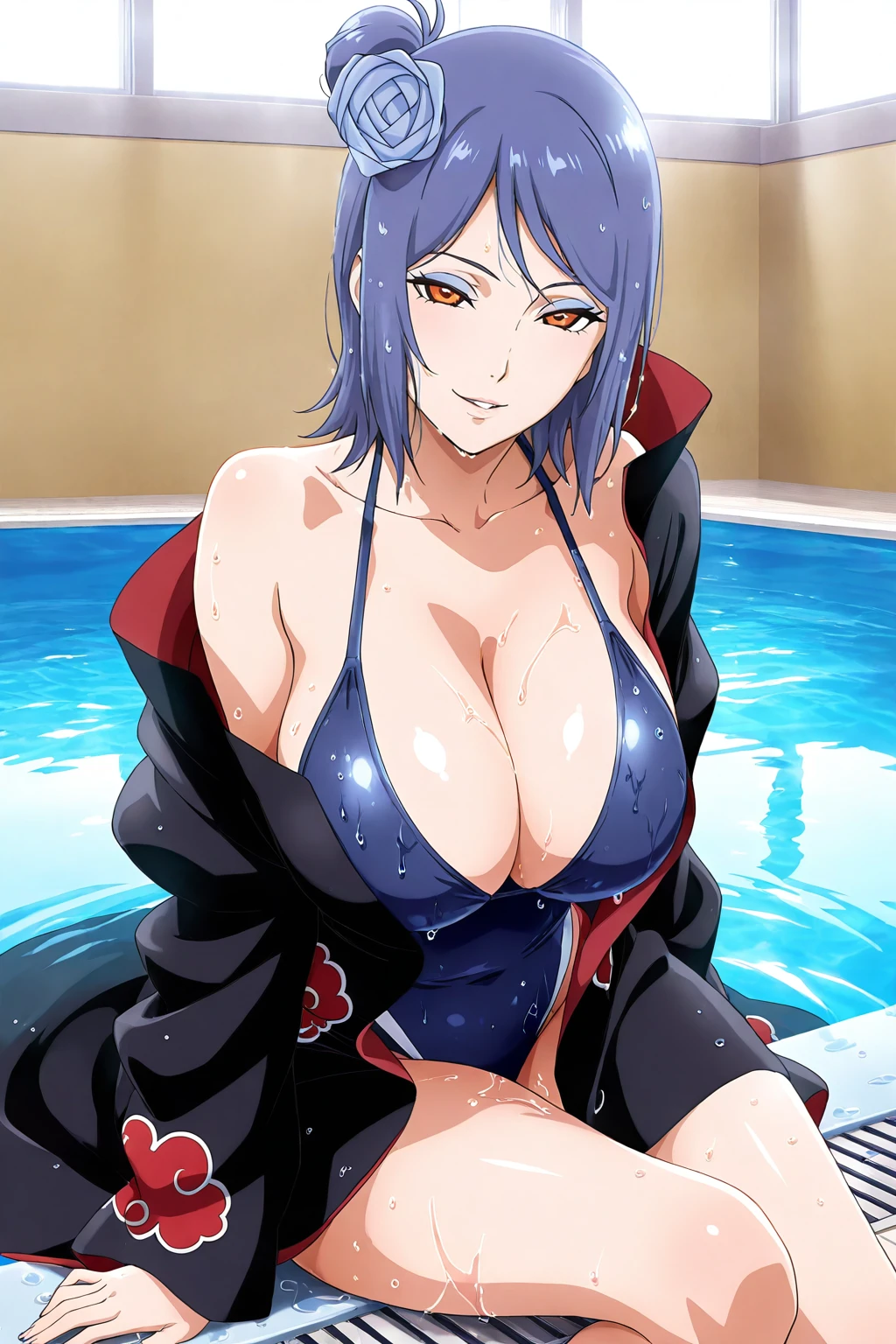 Swimsuit,bikini,wet swimsuit,wet,wet body,wet hair,swimming:1 - SeaArt AI