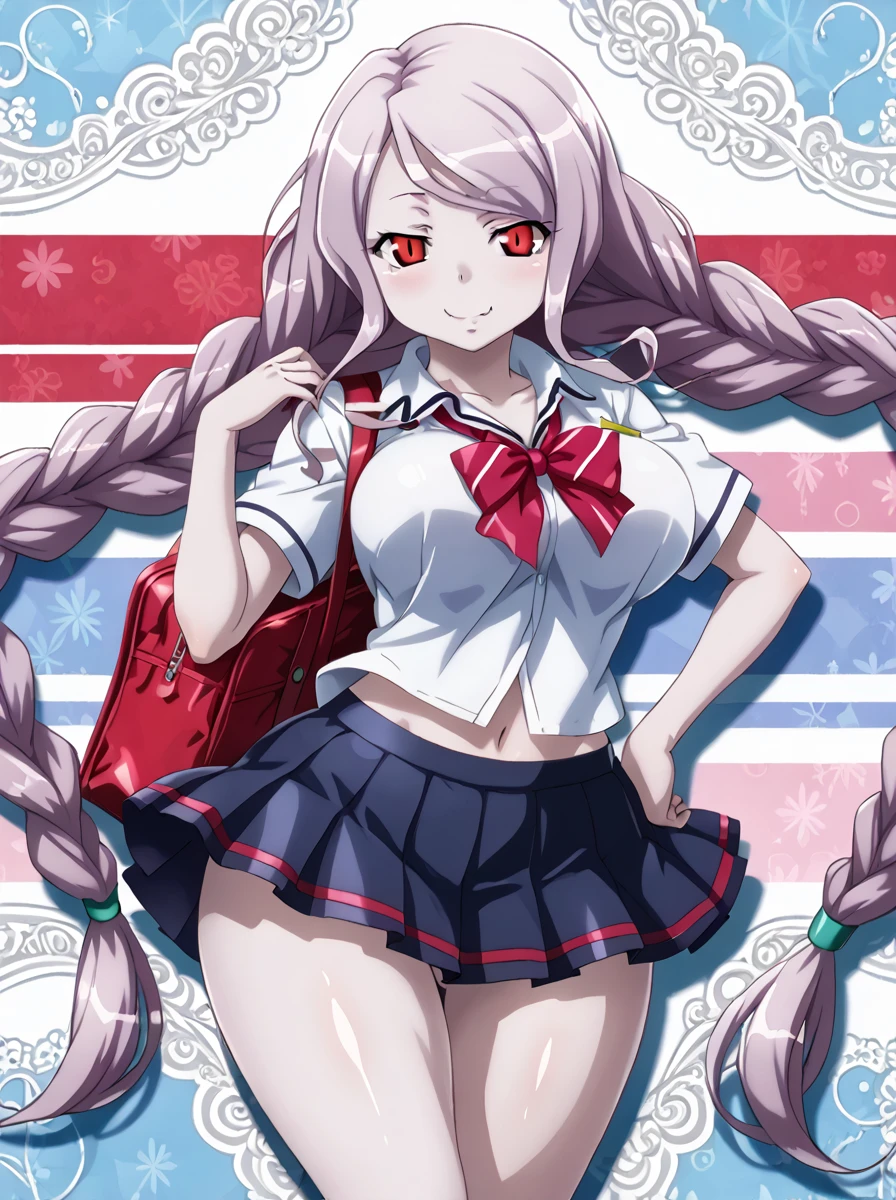 Detailed background, posing, shiny skin,