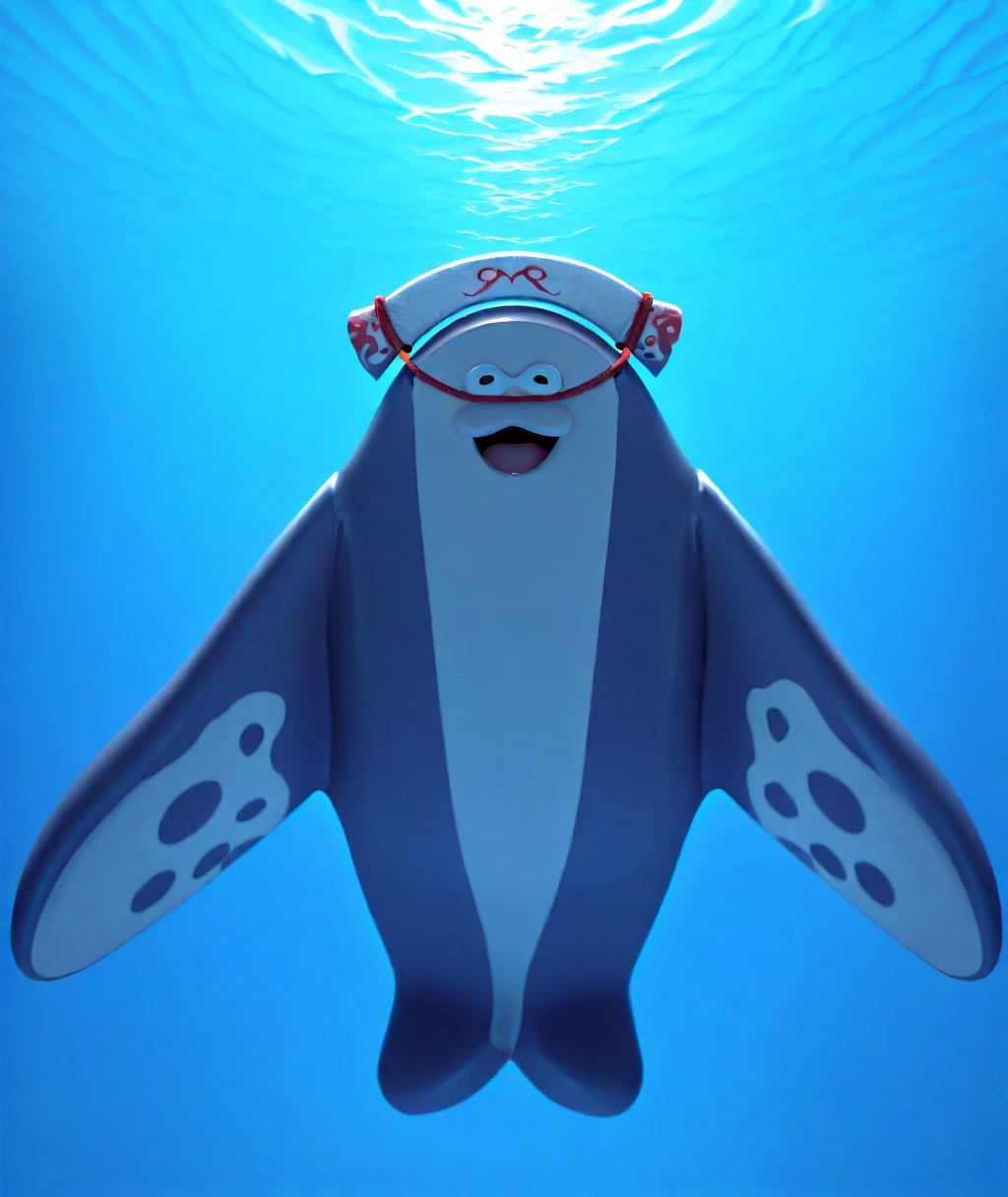 There is a cartoon shark with a goggles on its head - SeaArt AI