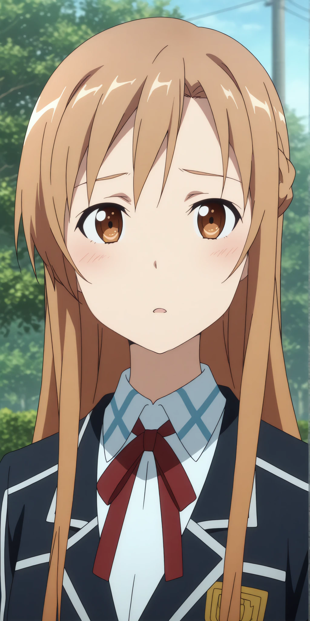 Anime screencap, asuna, winter school uniform