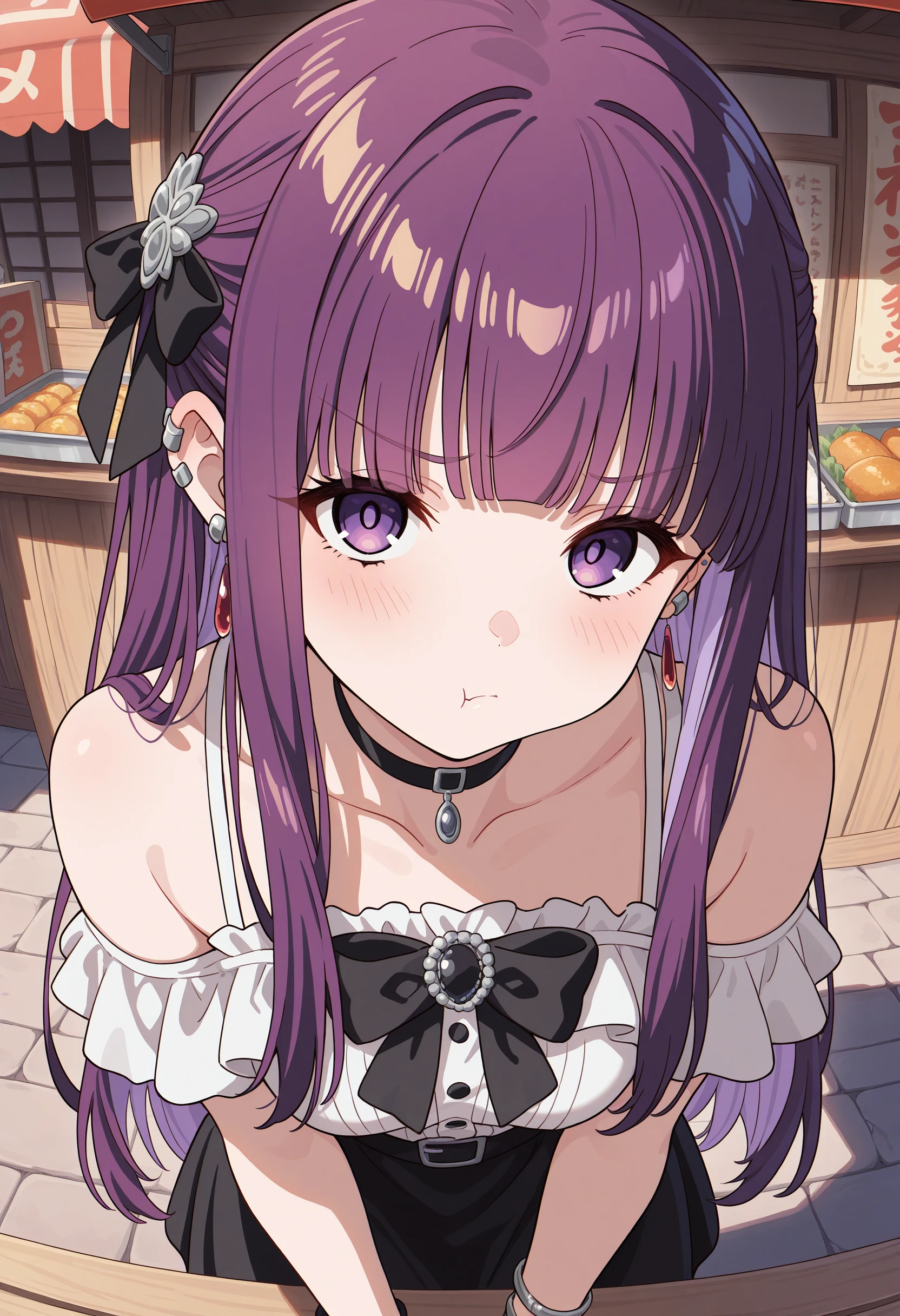 Jirai kei, 1girl, fern \(sousou no frieren\), piercing, socks - SeaArt AI