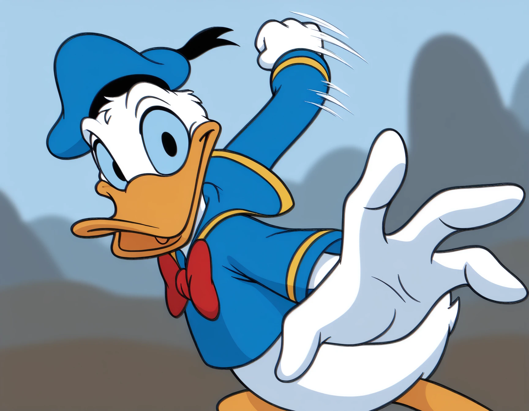 Masterpiece, best quality, solo, disney, Donald-Duck, white feathers ...