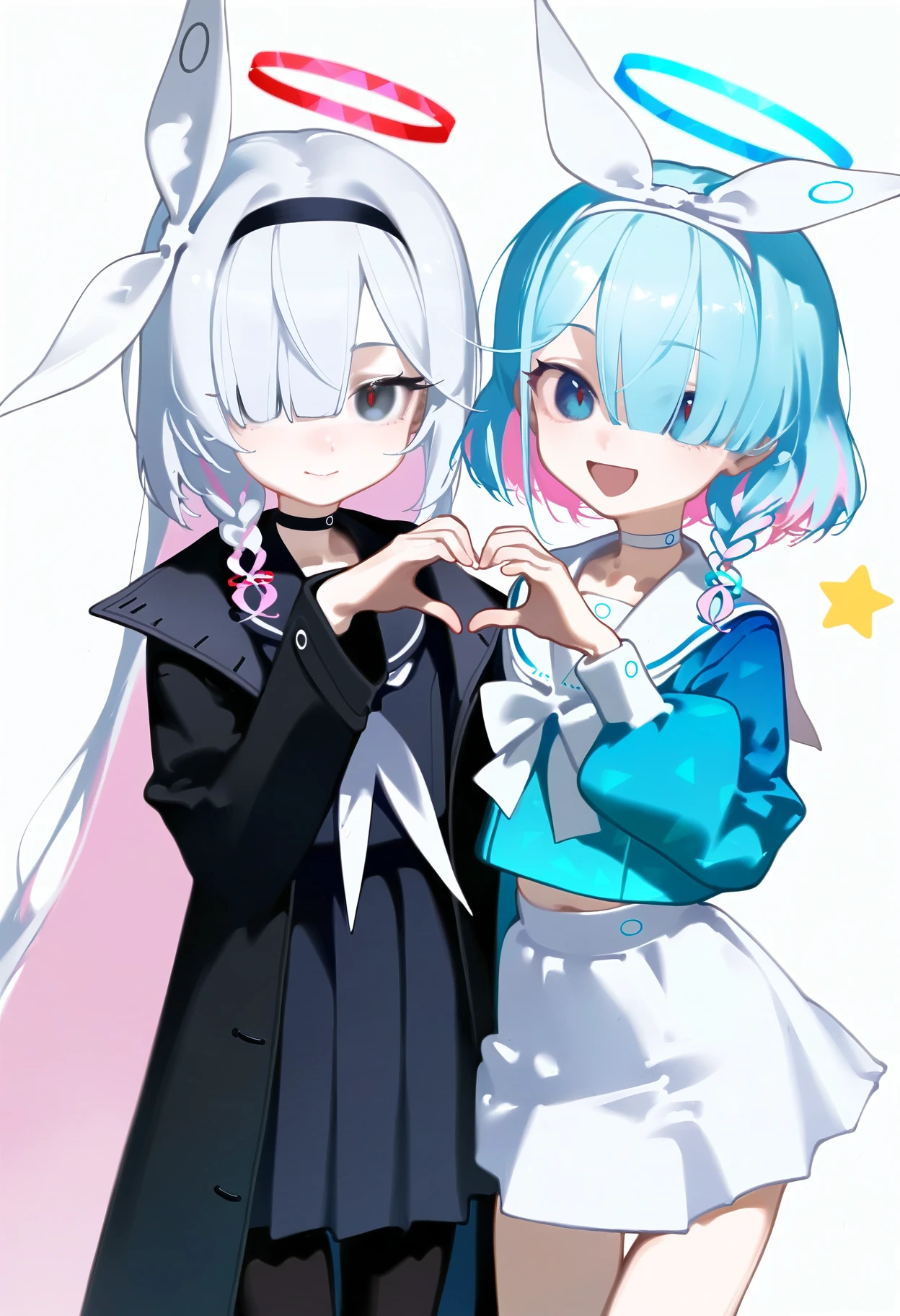 Anime characters dressed in costumes and hats standing next to each ...