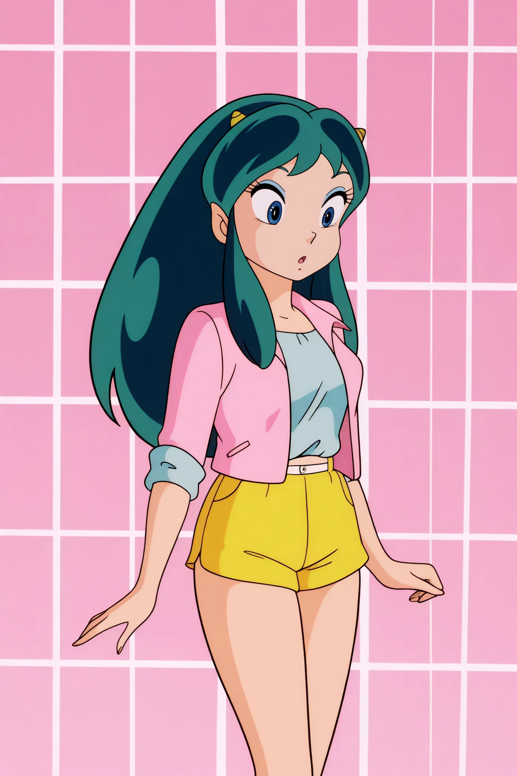 Newest, Lum,yellow-pink-blue outfit