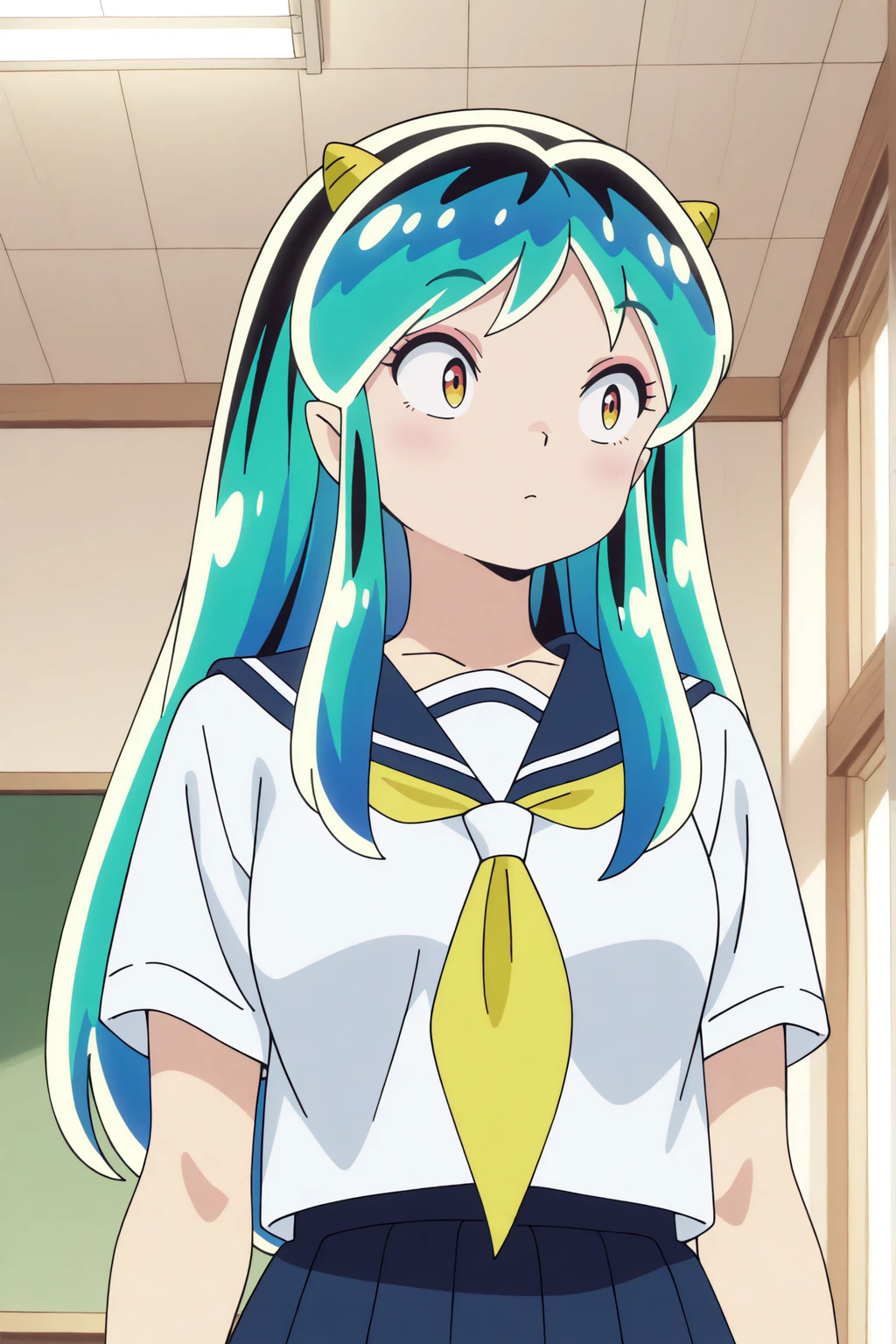 Masterpiece, newest, Lum, school uniform, indoors