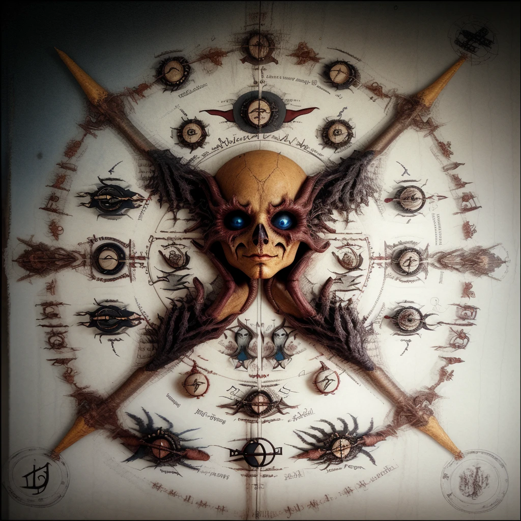 signs, symbols, dark being - SeaArt AI