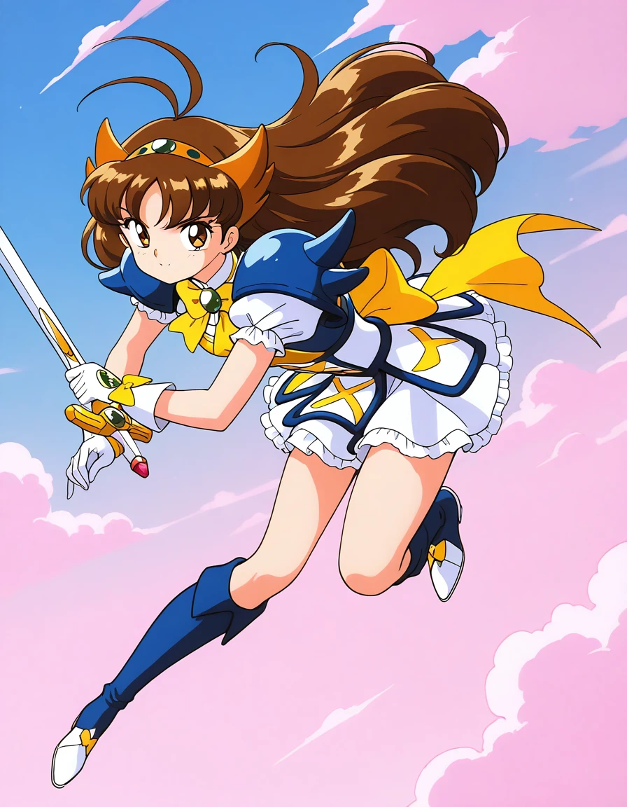 Sailor girl flying with sword and sword in hand - SeaArt AI