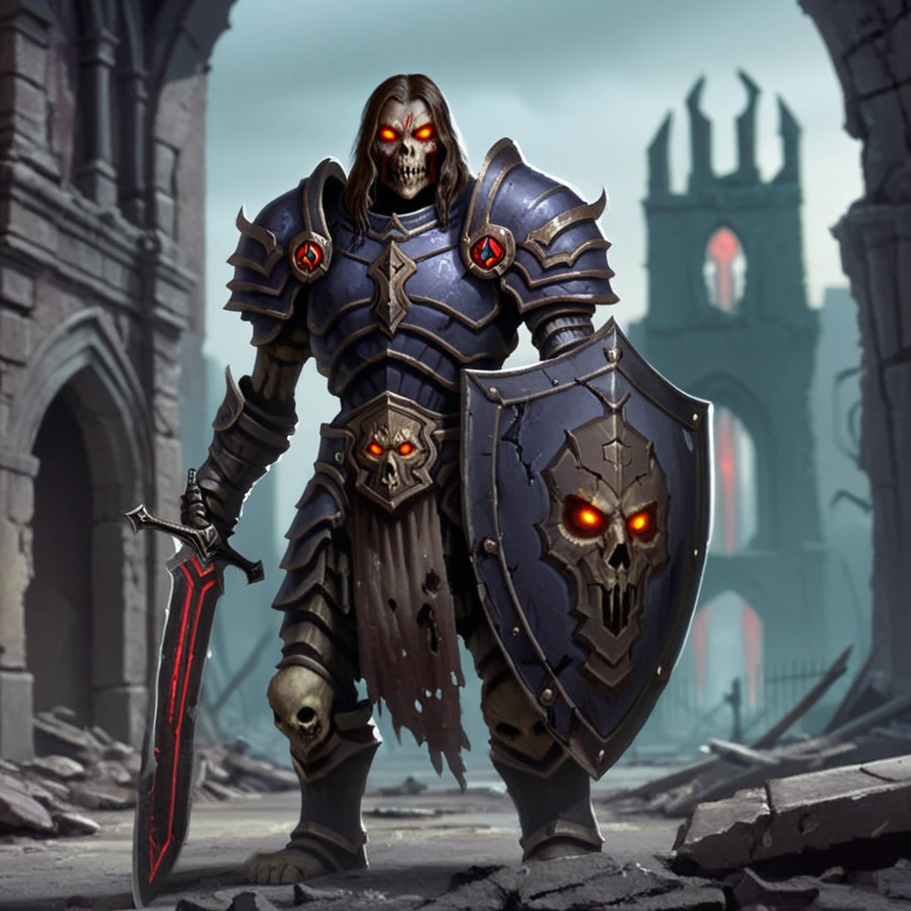 A close up of a person with a sword and a shield - SeaArt AI