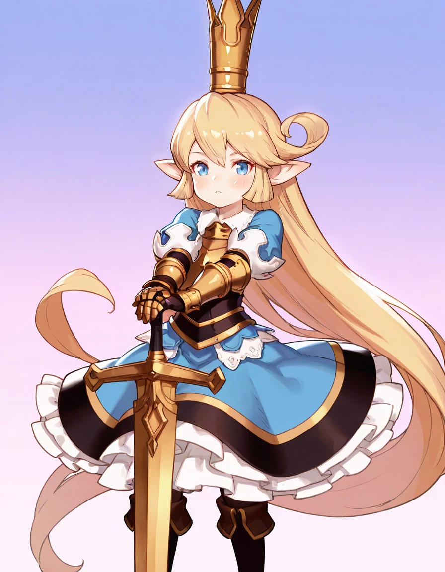 A close up of a cartoon character holding a sword - SeaArt AI