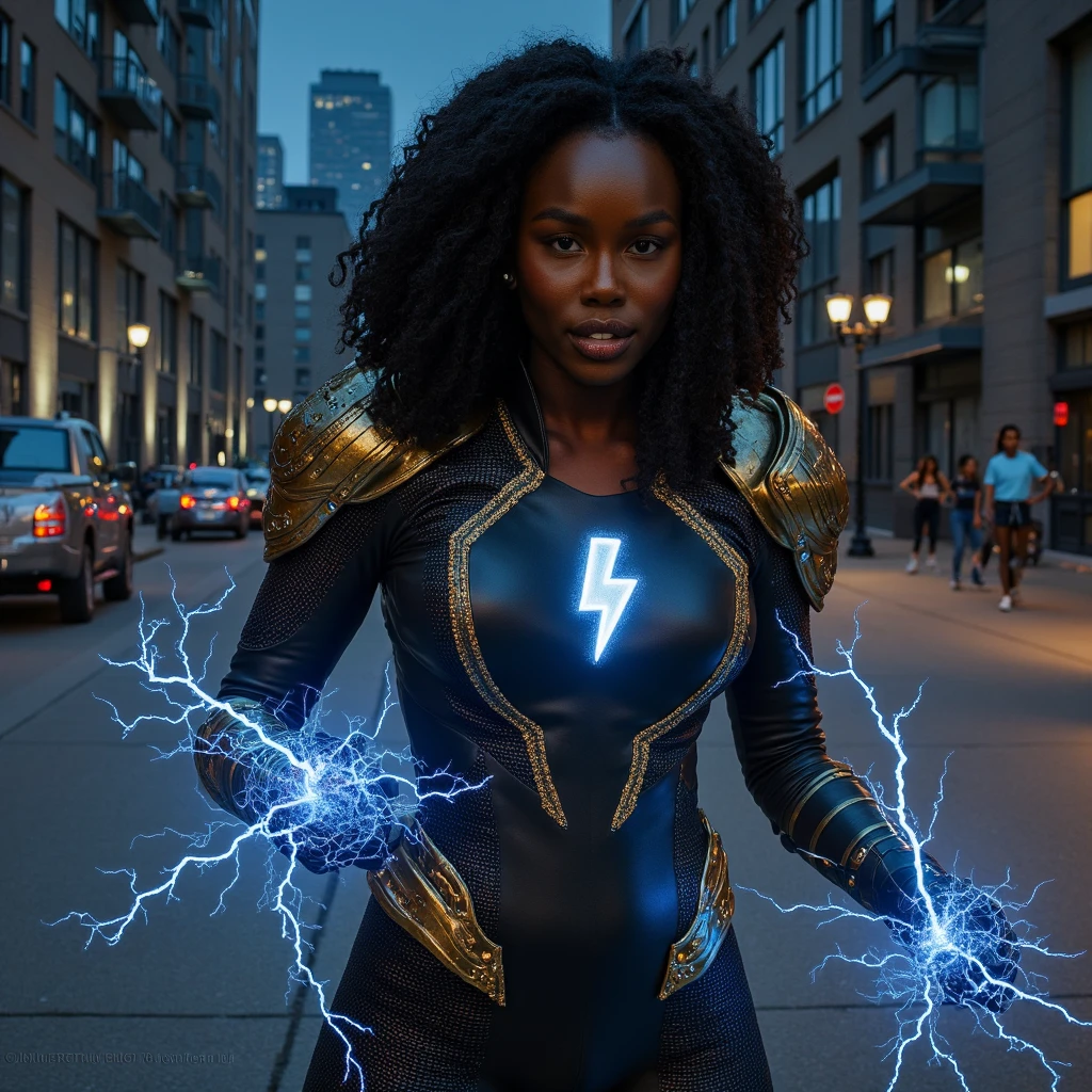 Laura Kariuki stands in a defensive stance - SeaArt AI