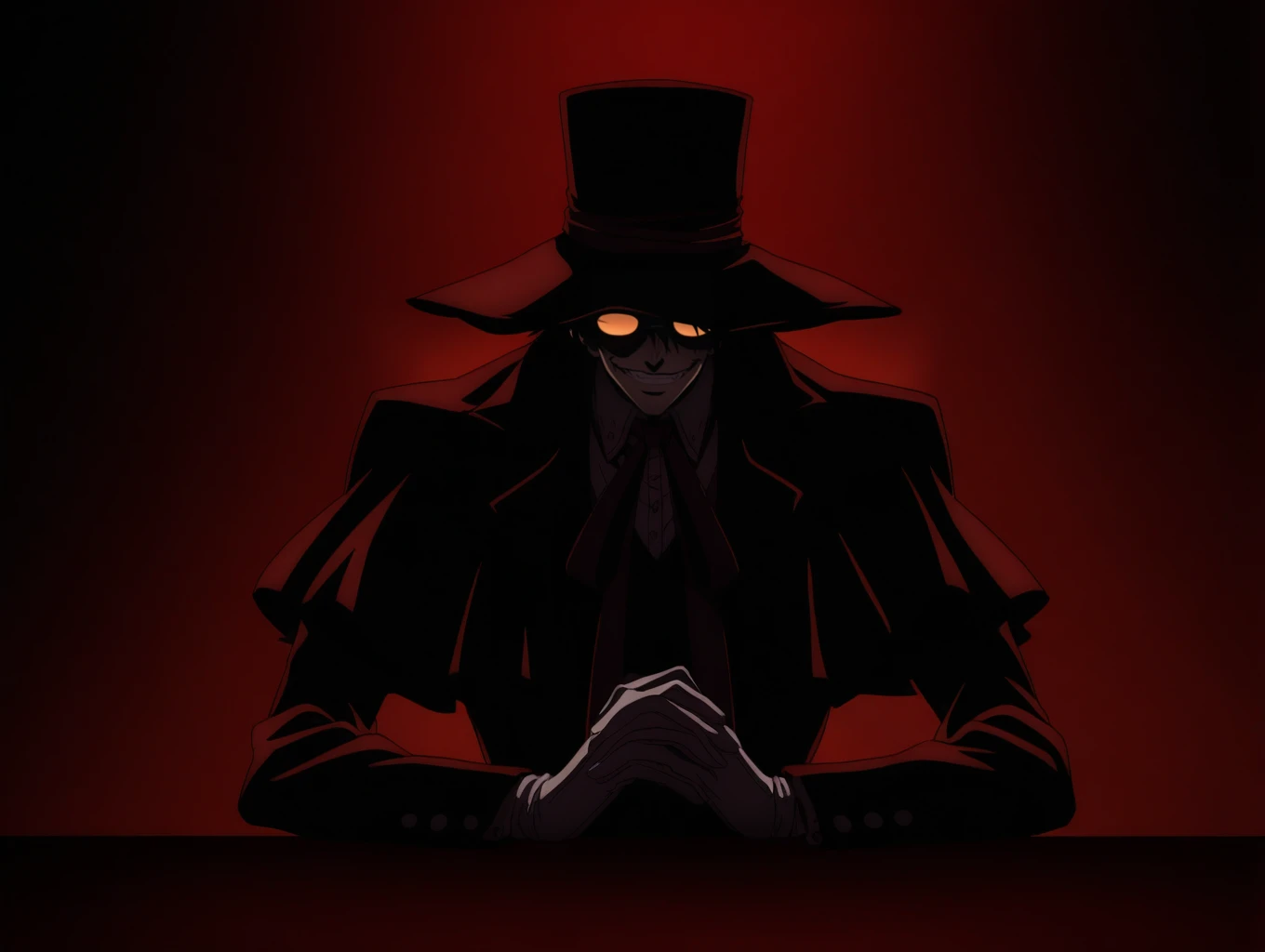 1boy, solo, upper body, pov across table, alucard \(hellsing - SeaArt AI