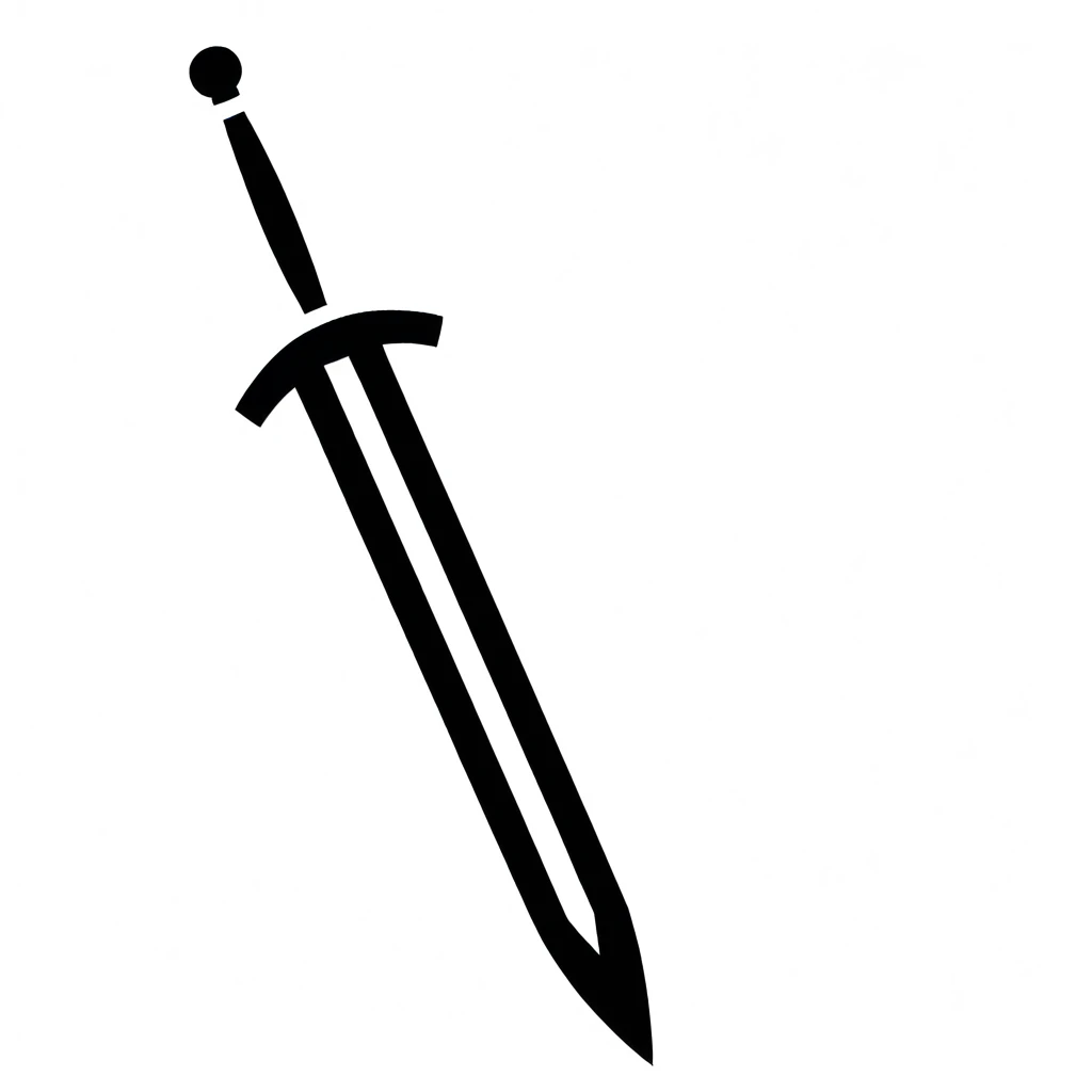 , icon \(computing\), sword, white background - SeaArt AI