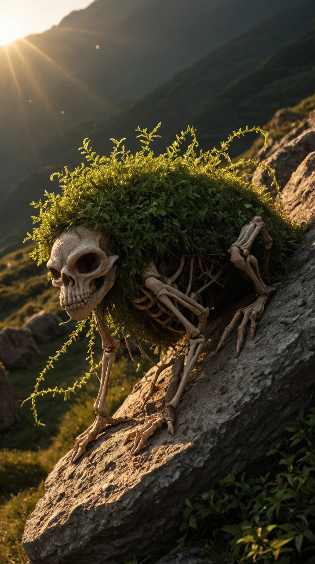 A realistic photo of a A tiny, scaly creature with a vibrant emerald ...