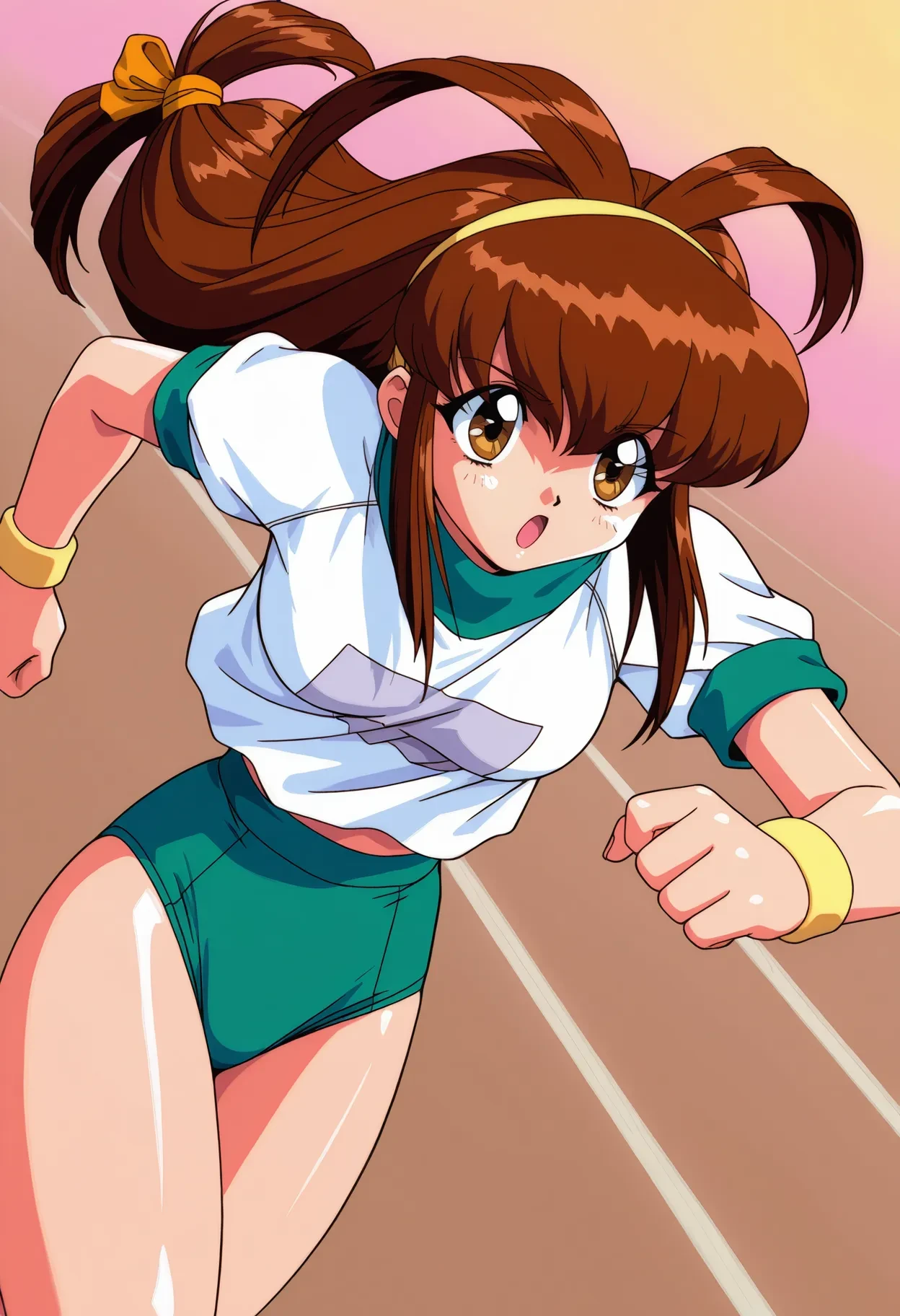 DaiUAkari, 1990s (style), retro artstyle, 1girl, solo, dutch angle - SeaArt AI