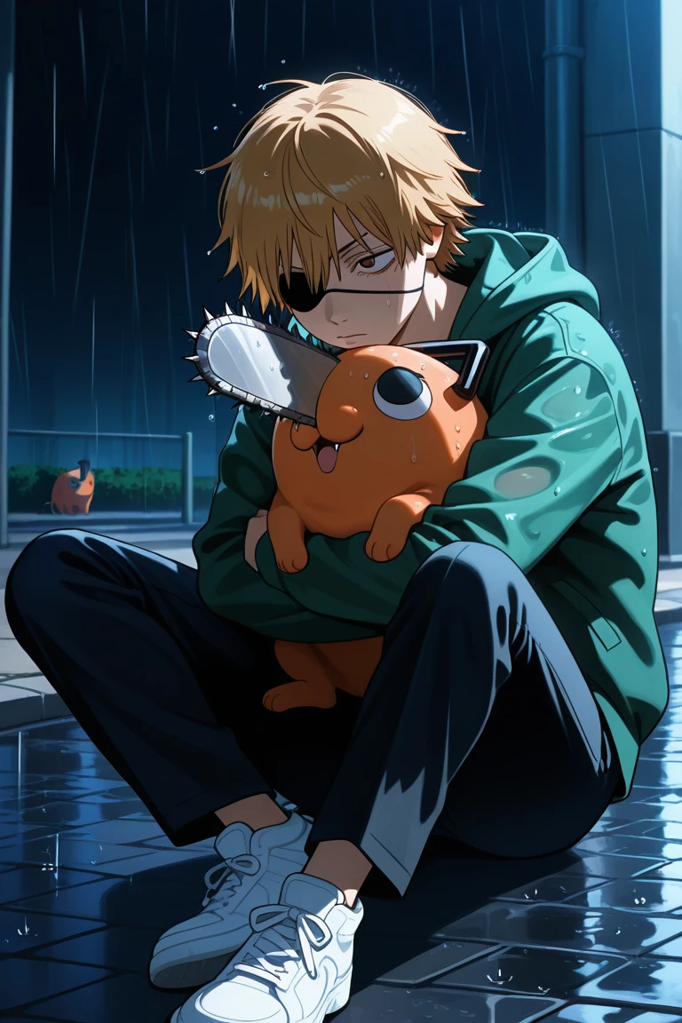 Denji (chainsaw man),short hair,hair between eyes,blonde hair - SeaArt AI