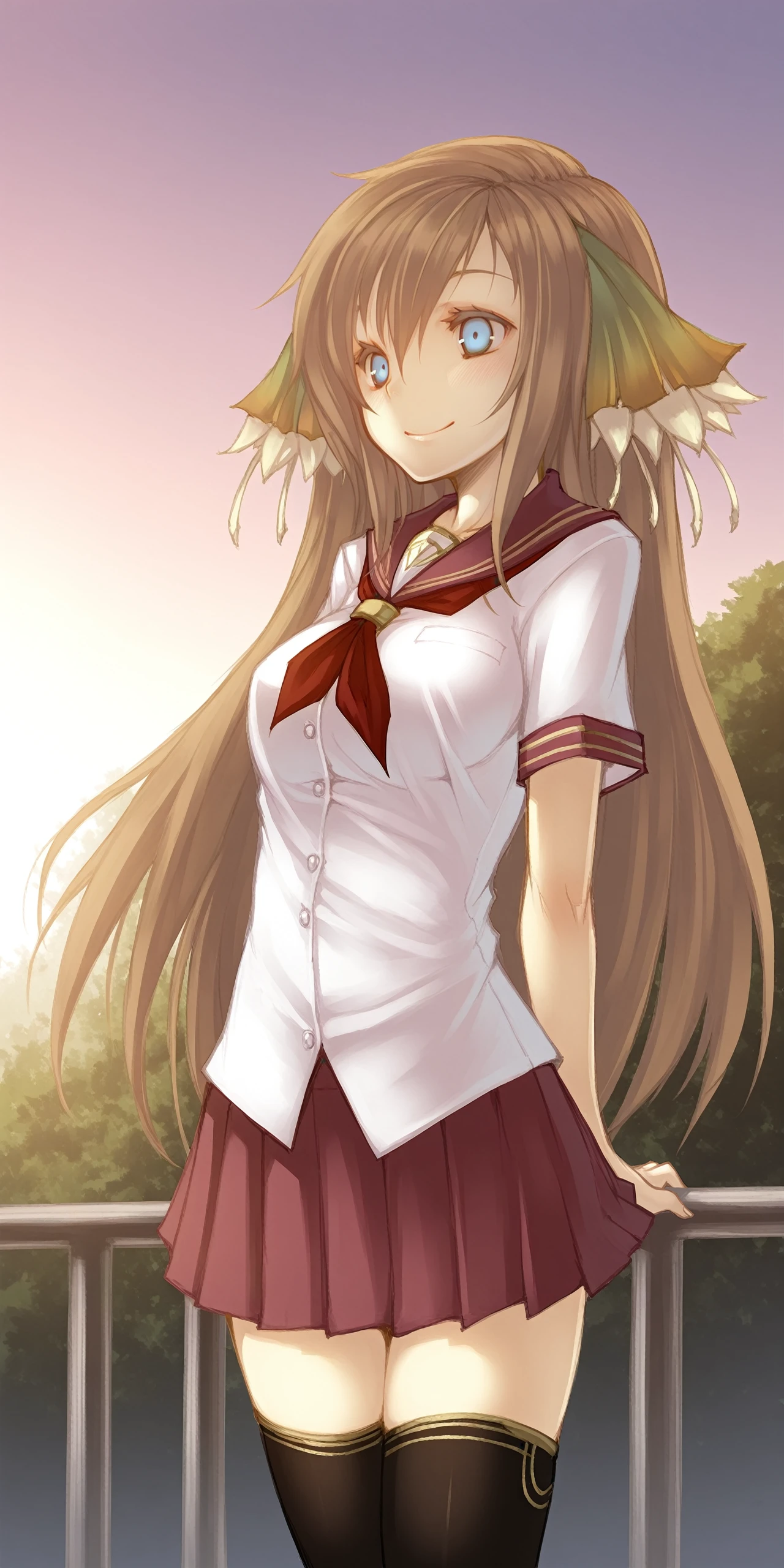 1girl,solo,masterpiece,outdoors,smile,