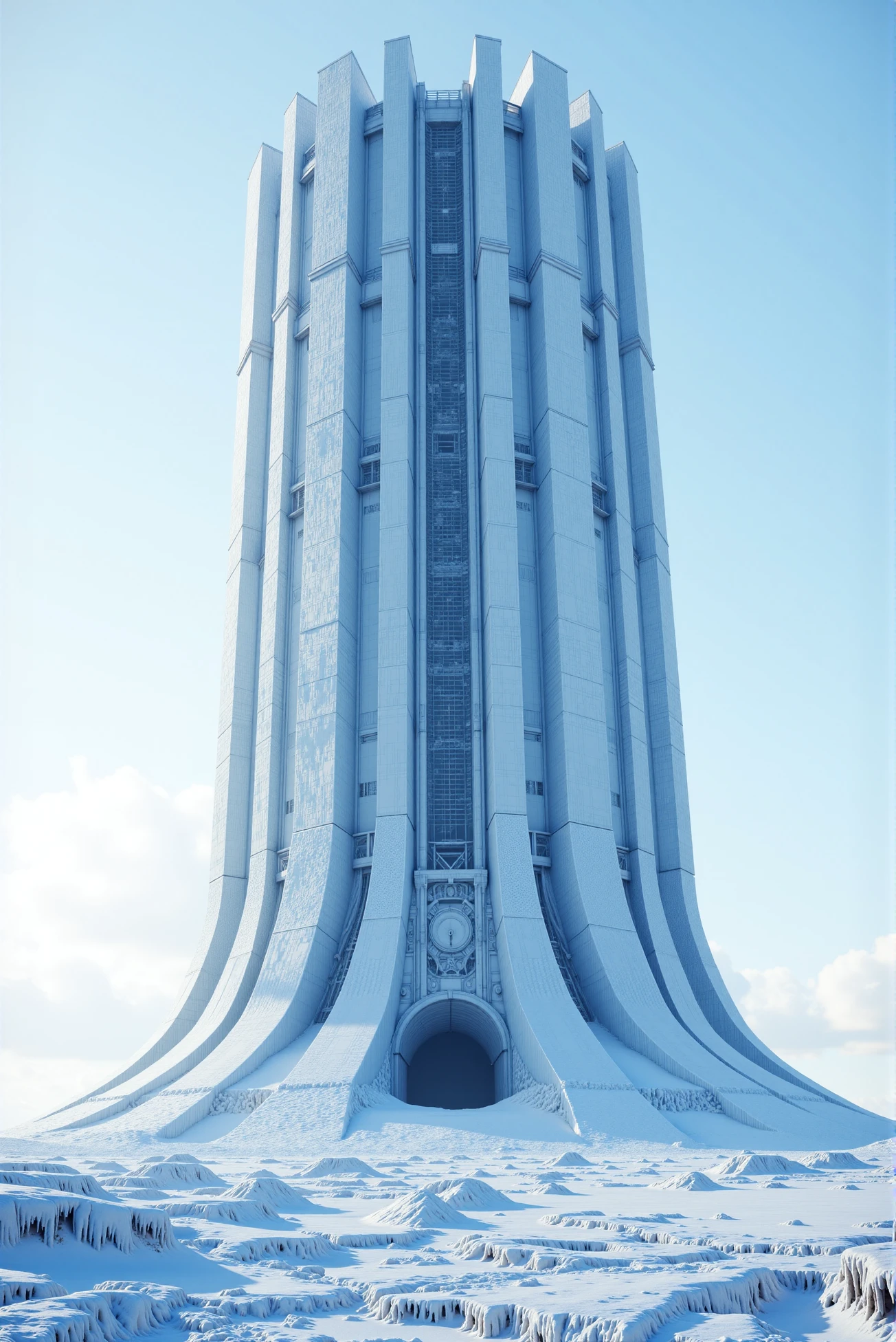 A cylindrical fortress of impossibly smo - SeaArt AI