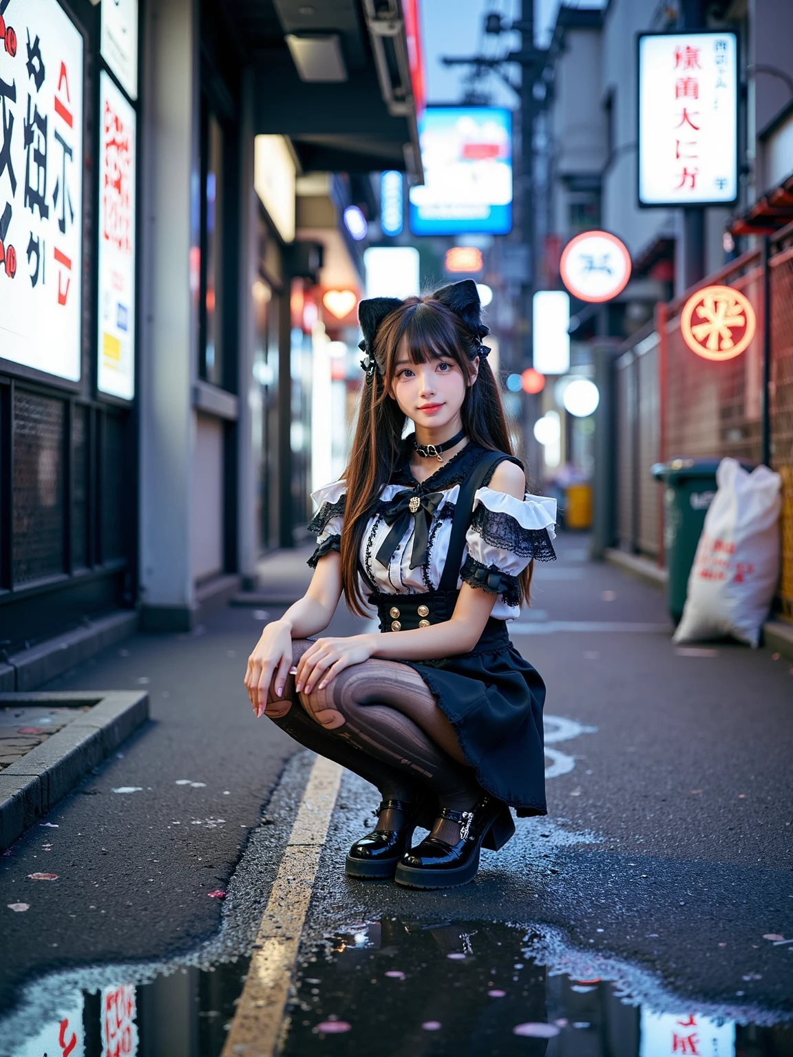 A realistic photo of a beautiful woman in cyb-jiraikei outfit - SeaArt AI